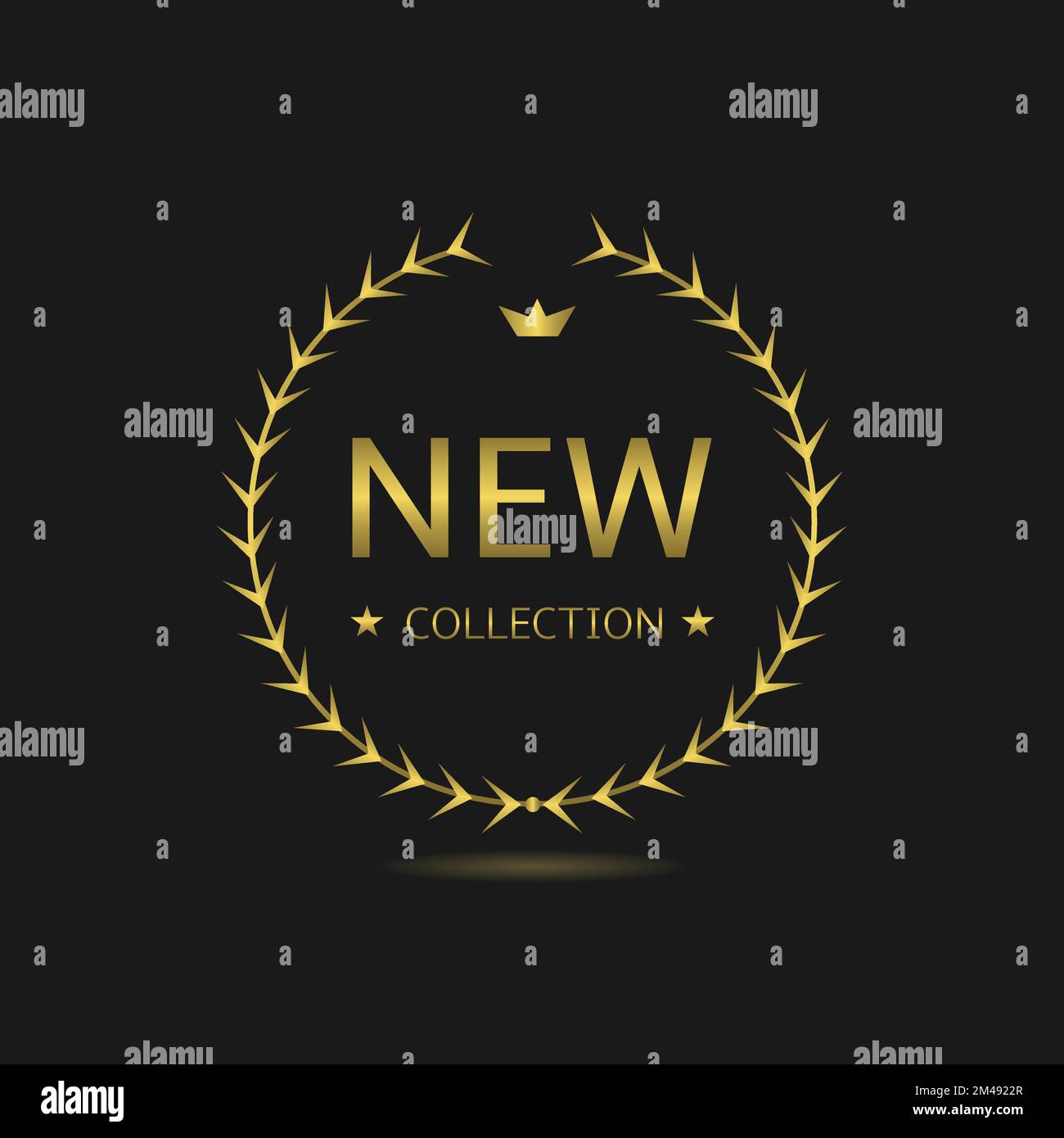 New collection golden laurel wreath vector label Stock Vector Image ...