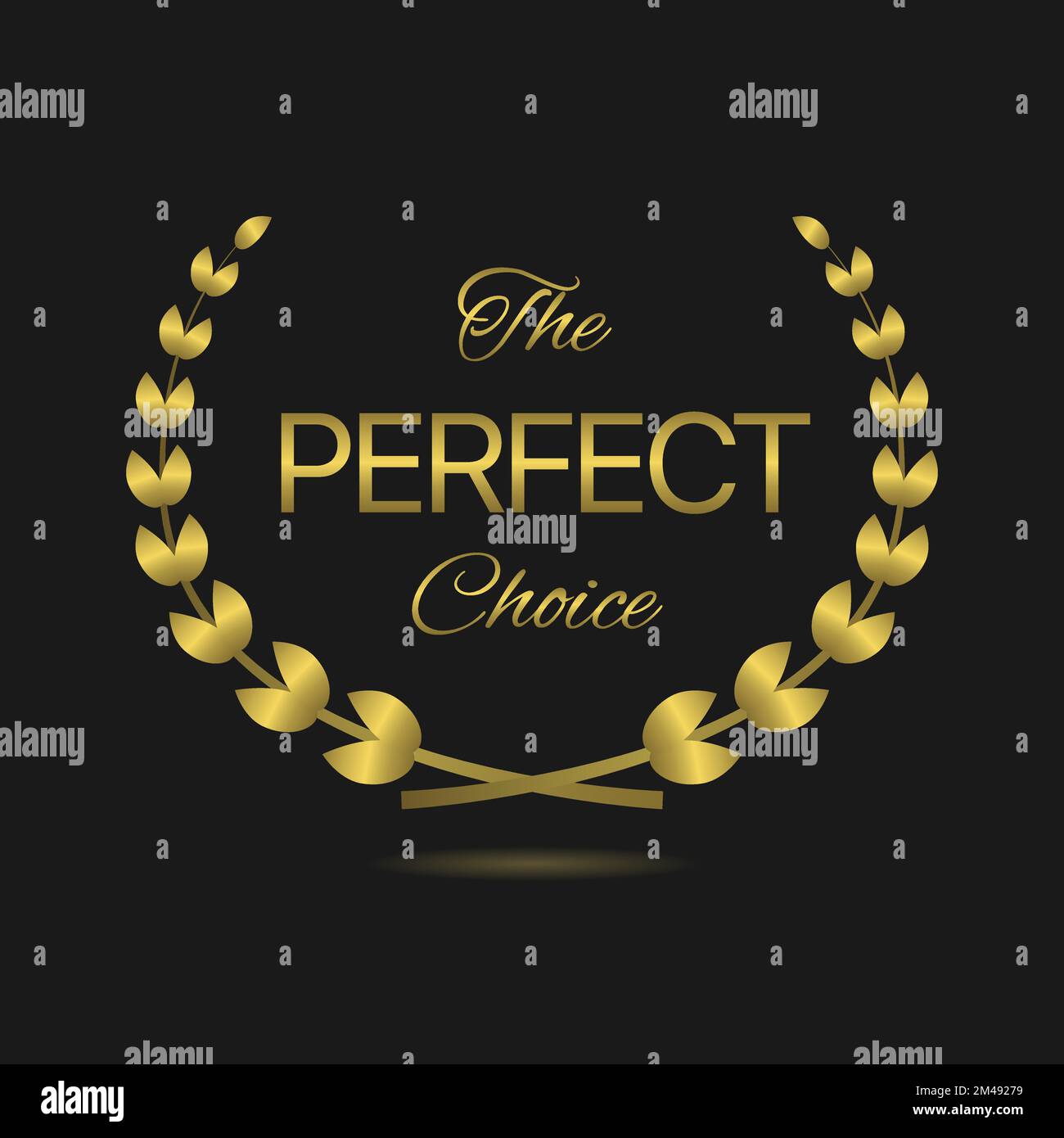 Perfect choice vector laurel wreath vector label Stock Vector Image ...