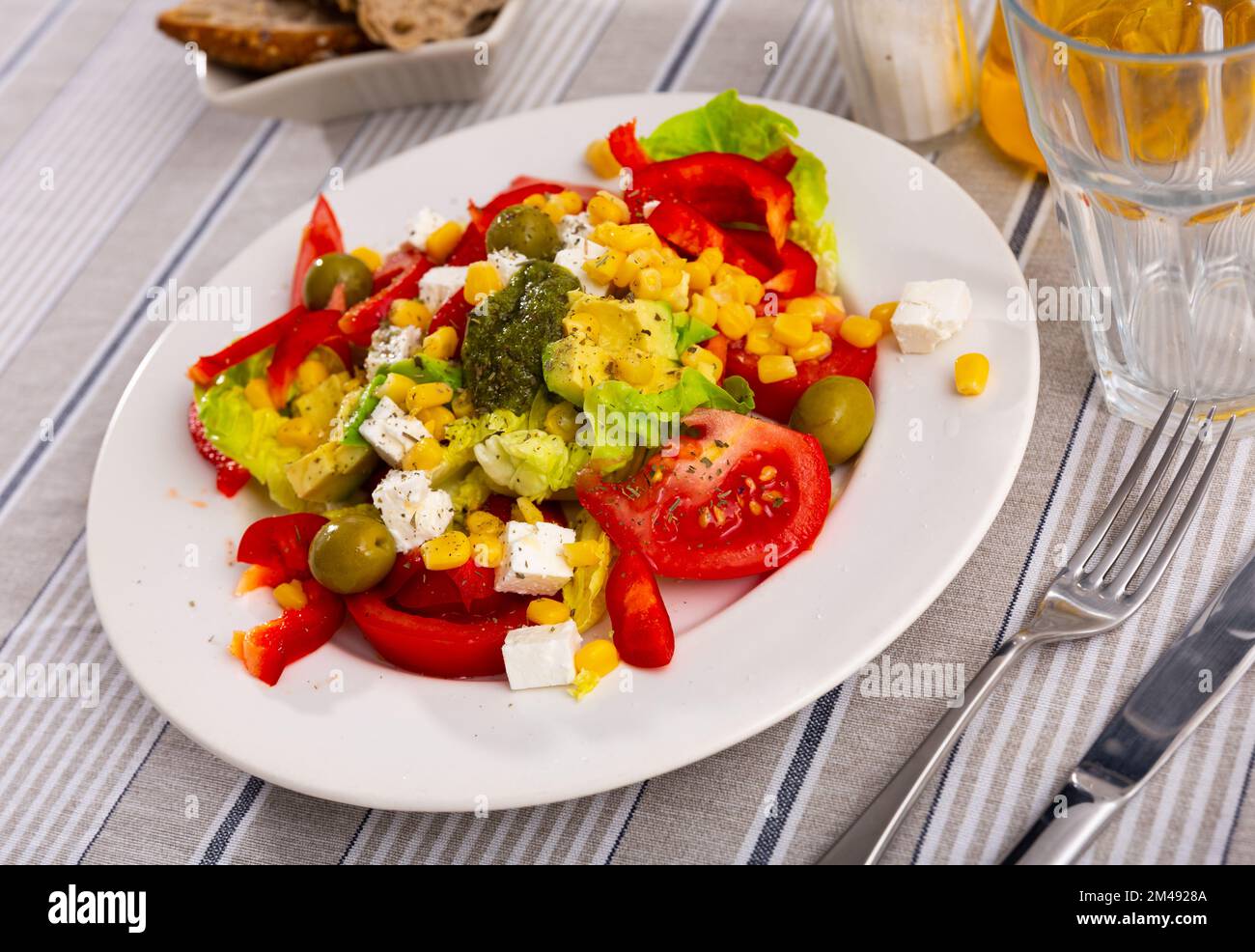 Appetizing vegetable salad Stock Photo - Alamy