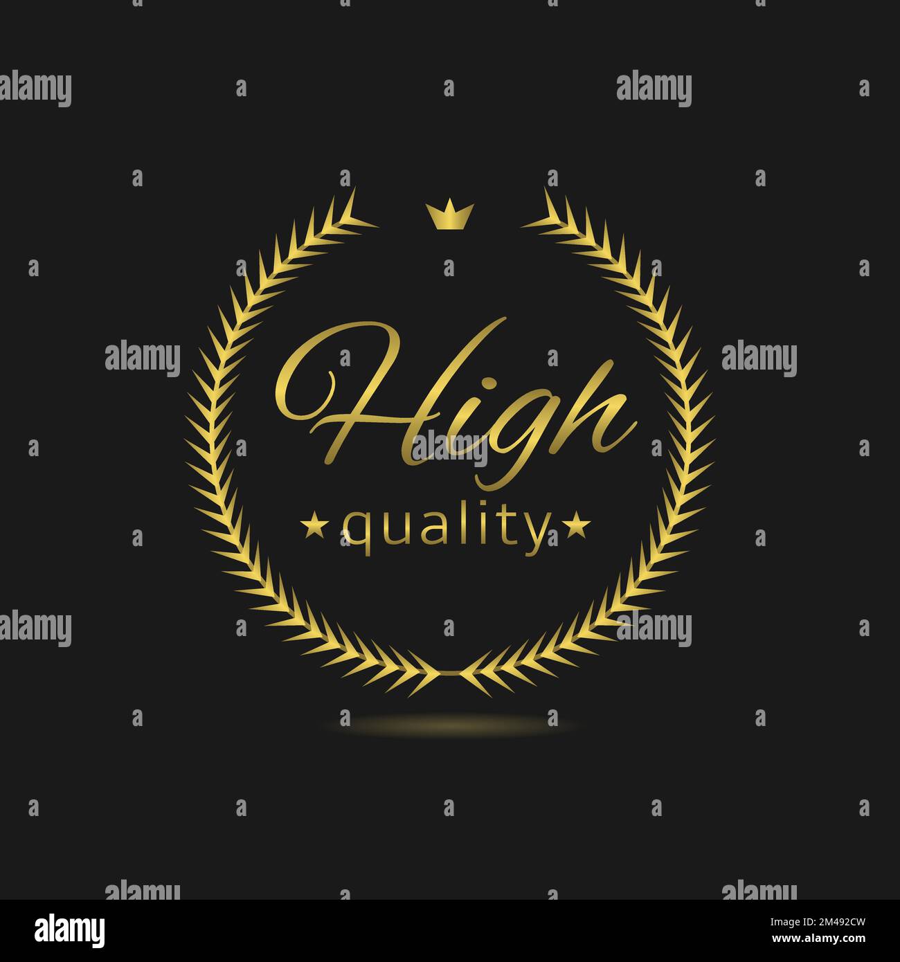High quality golden laurel wreath vector label Stock Vector Image & Art ...