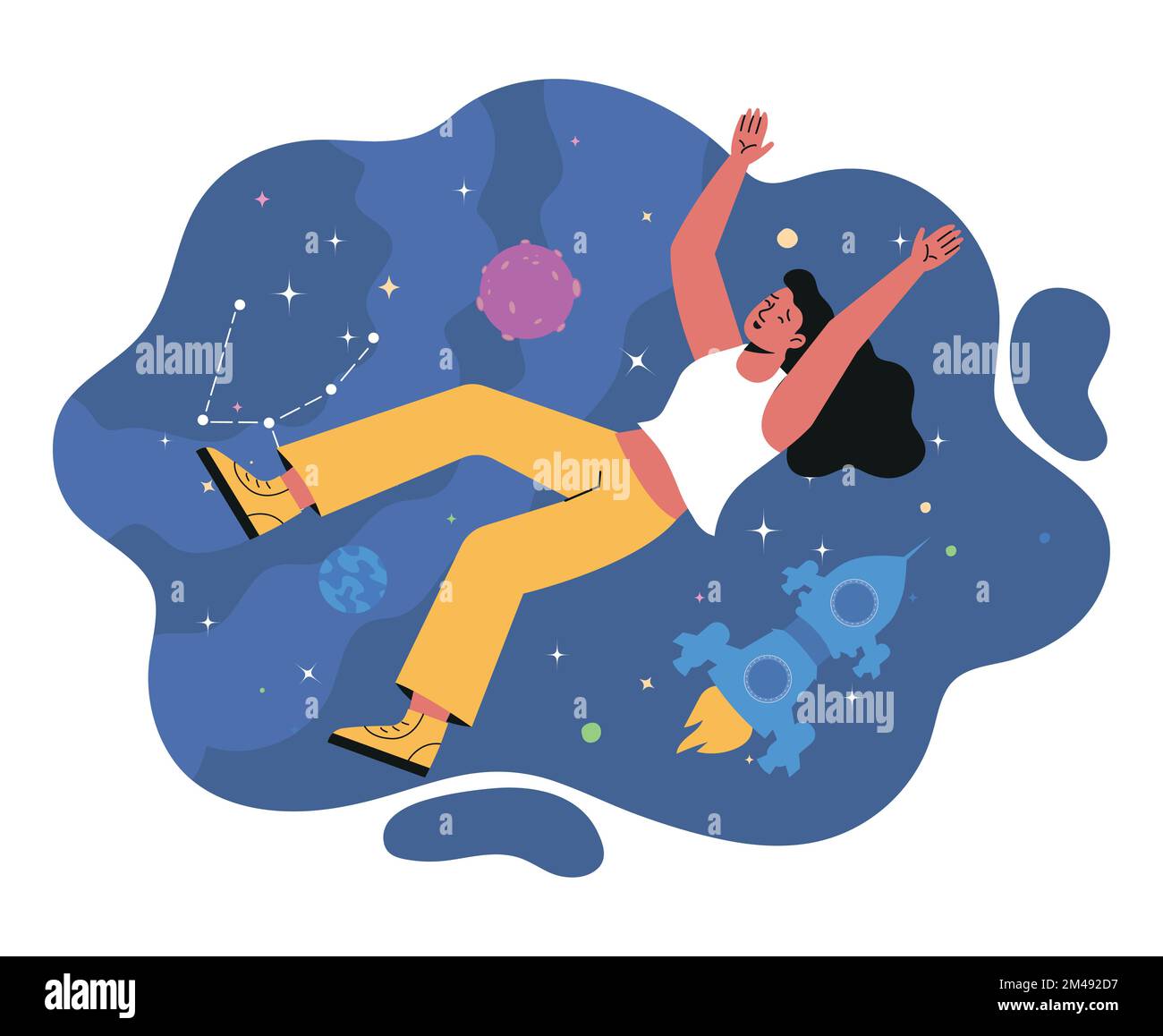 Character floating in space Cut Out Stock Images & Pictures - Alamy