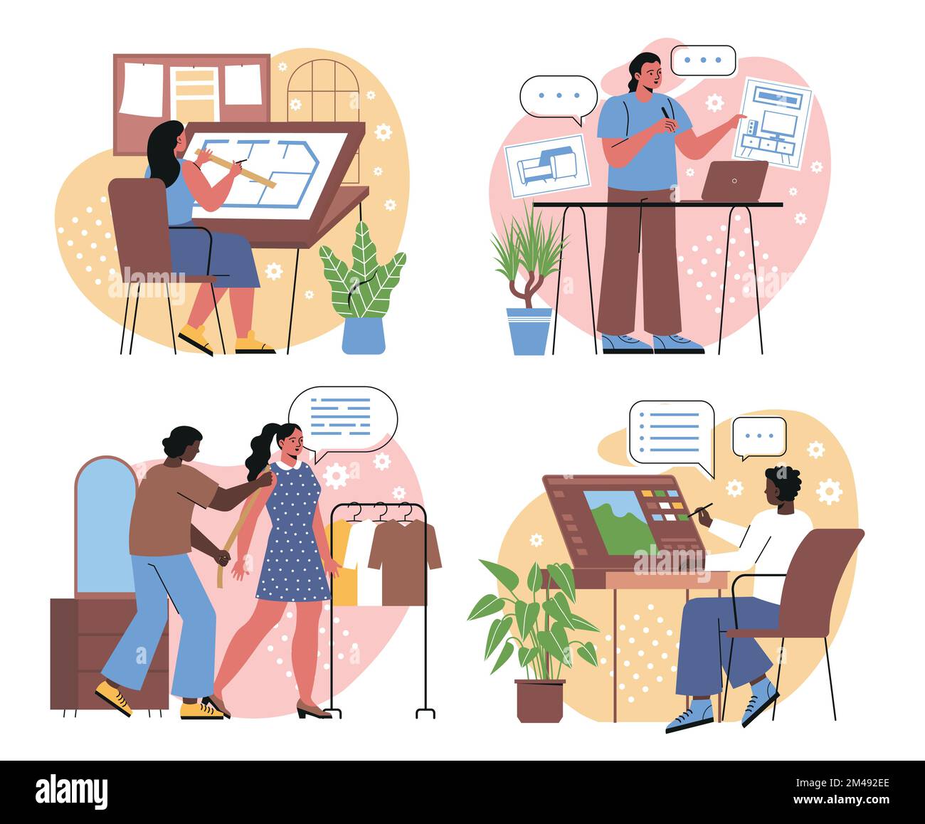 Different designers set Stock Vector Image & Art - Alamy