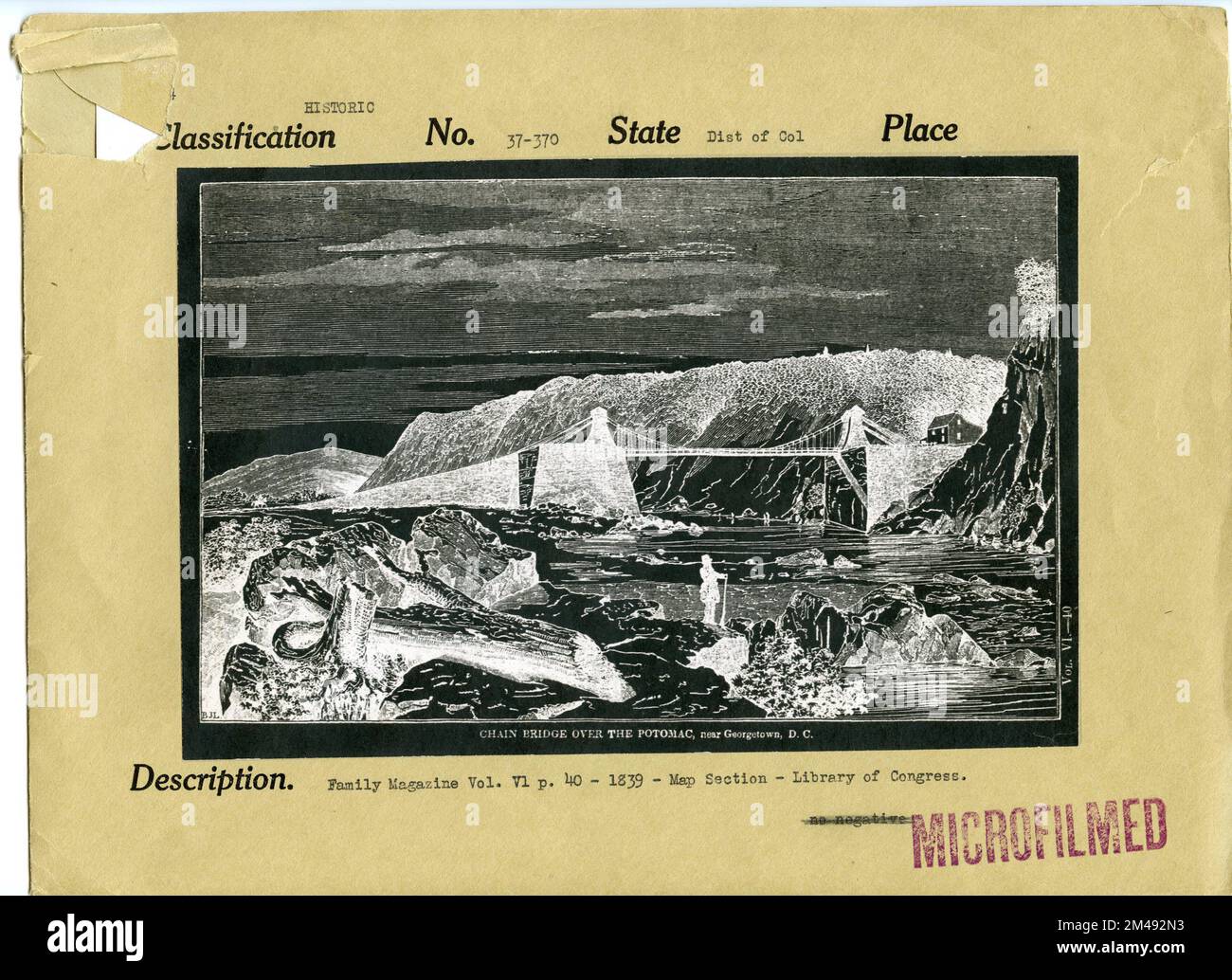 Chain Bridge Over the Potomac, Near Georgetown, D.C. Original caption ...