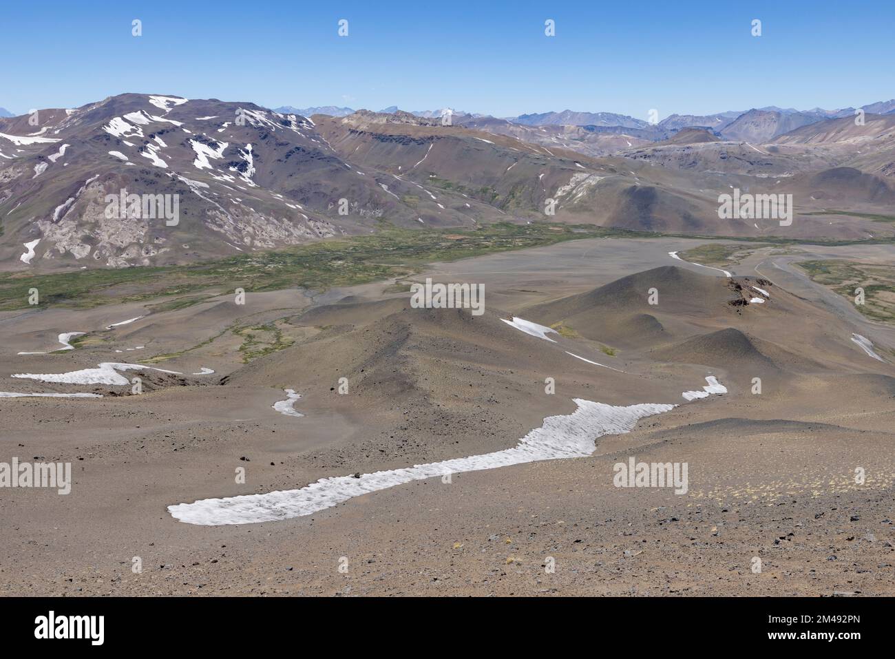 View of the breathtaking landscape at Paso Vergara in Argentina while ...