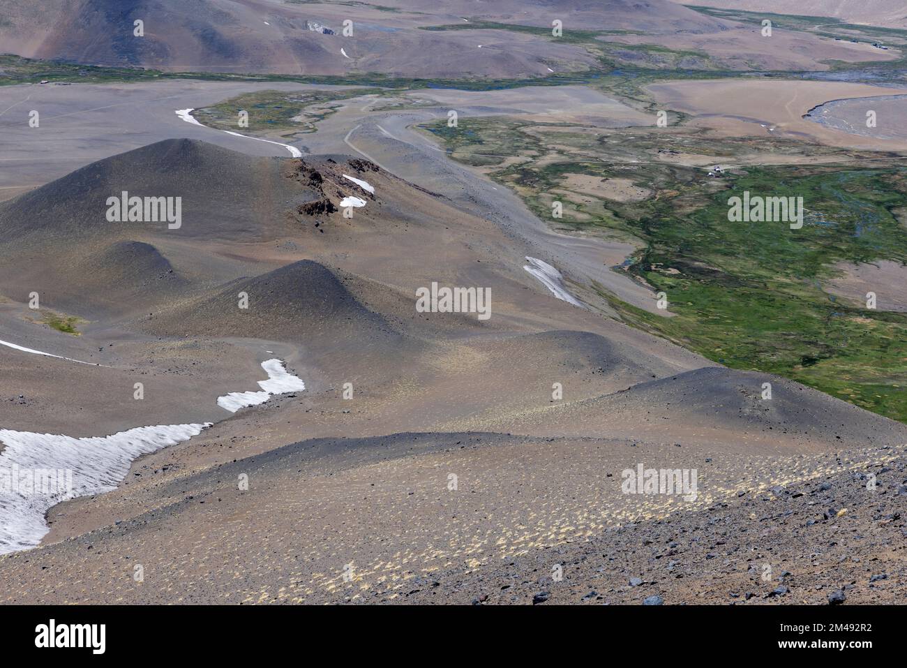 View of the breathtaking landscape at Paso Vergara in Argentina while ...