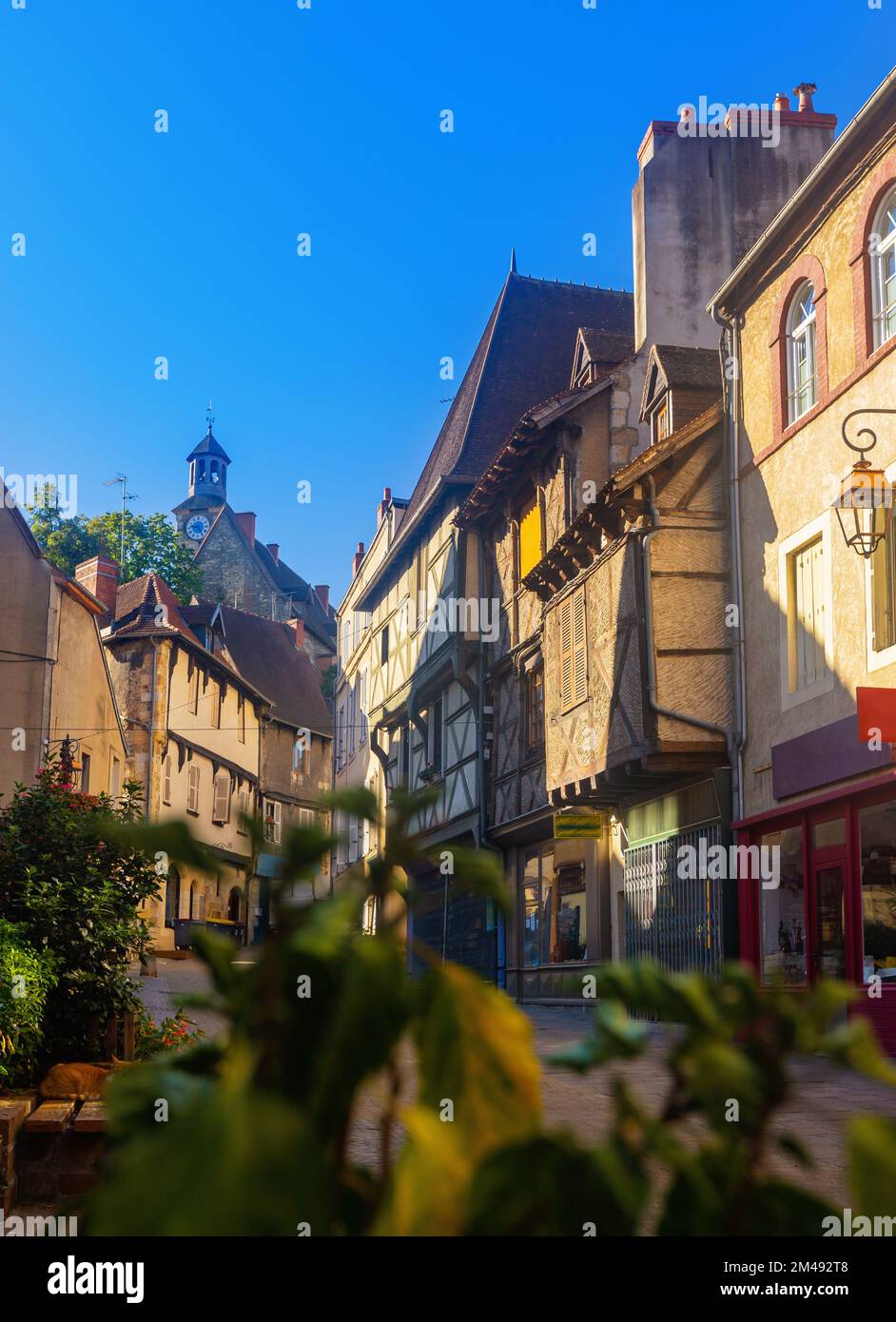 Street of Montlucon, central France Stock Photo - Alamy