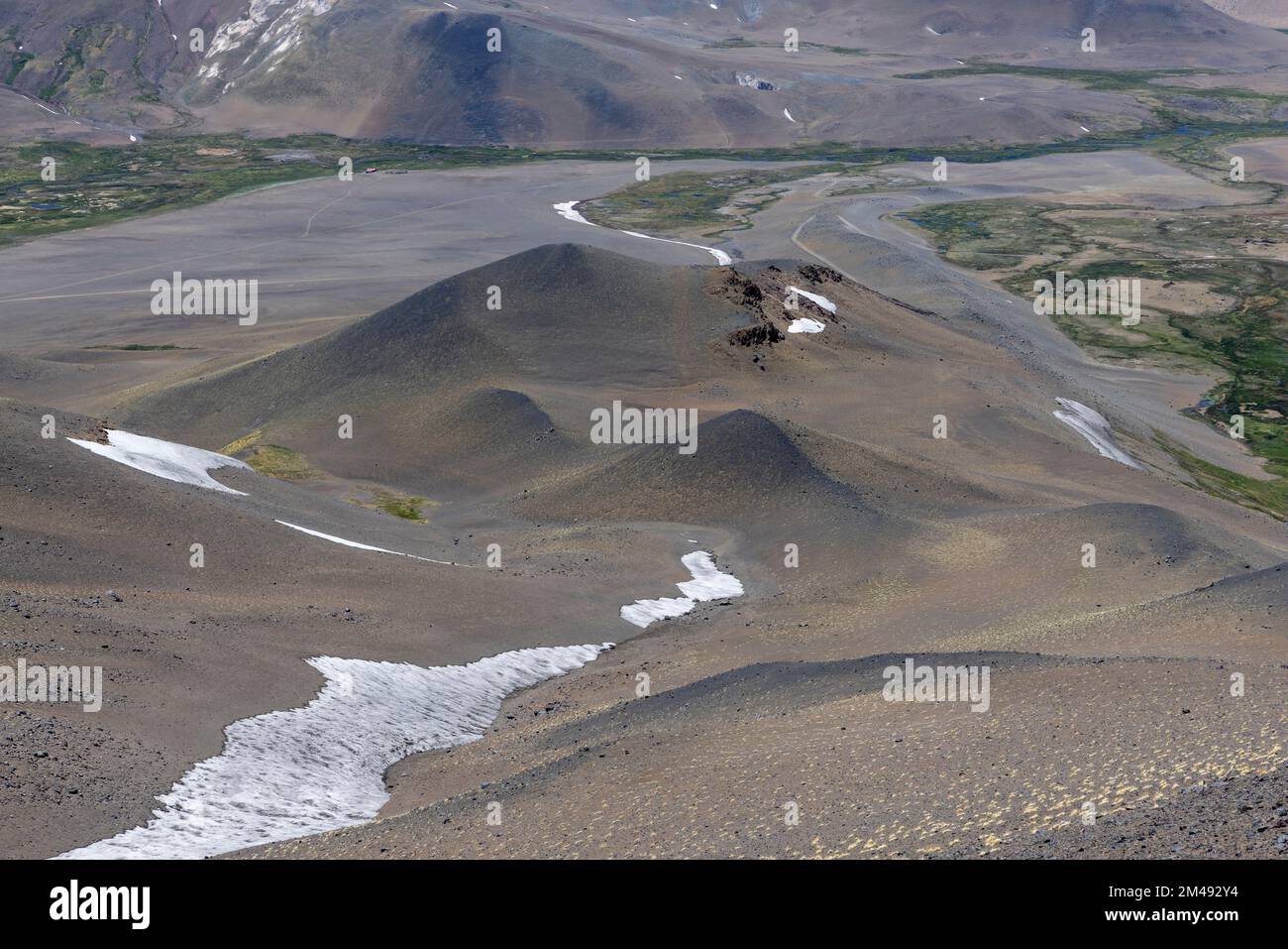 View of the breathtaking landscape at Paso Vergara in Argentina while ...