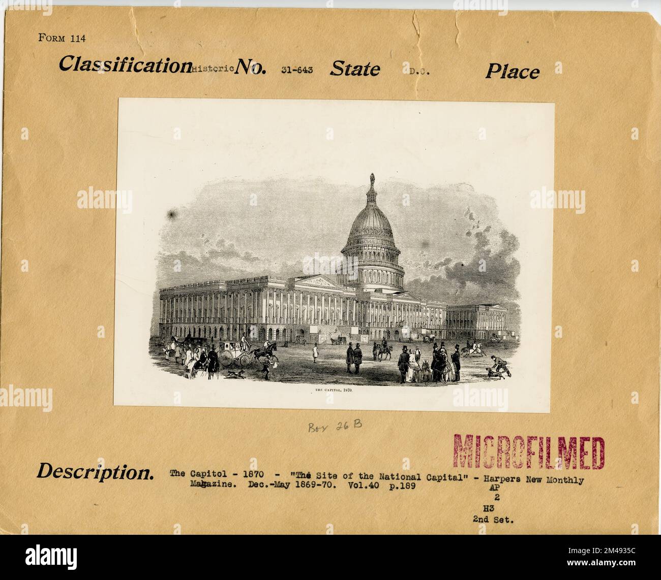 Capitol. Original caption: The Capitol - 1870-"The Site of the National ...