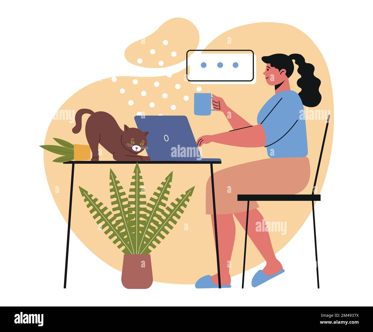 Remote work disadvantages Stock Vector Image & Art - Alamy