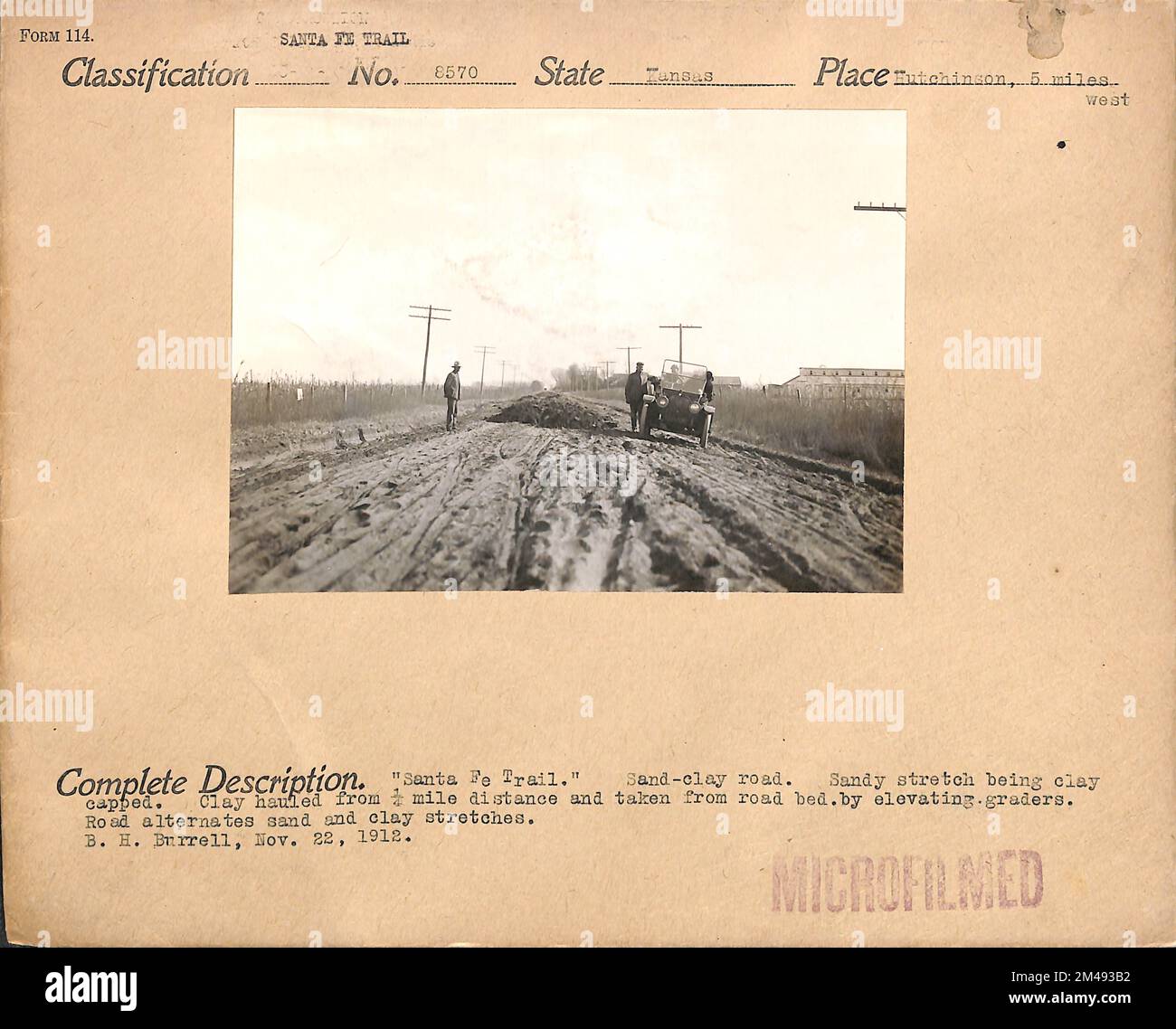 Santa Fe Trail, Sand-Clay Road. Original caption: "Santa Fe Trail ...