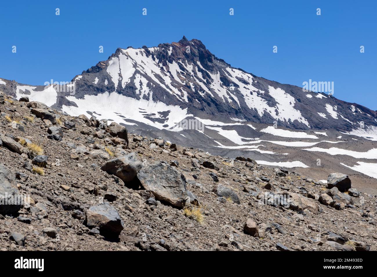 View of the breathtaking landscape at Paso Vergara in Argentina while ...