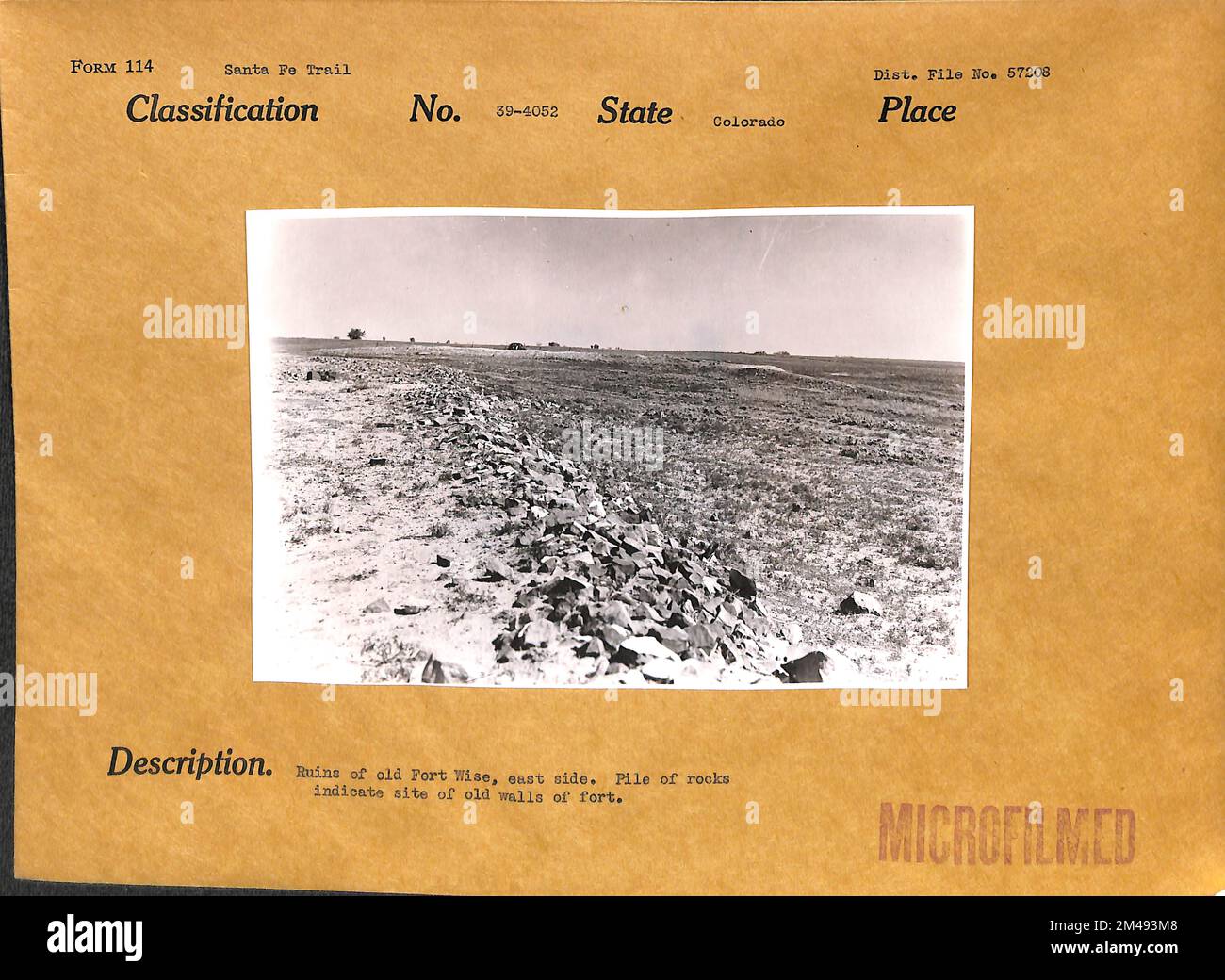 Ruins of Old Fort Wise, East Side. Original caption: Ruins of old Fort ...