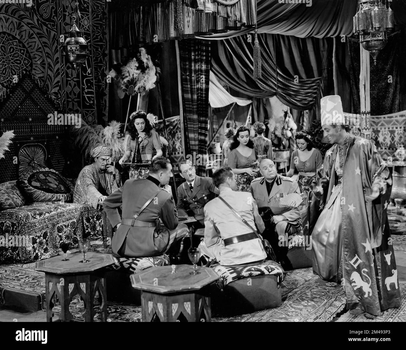 Bobby Watson (as Adolf Hitler), Joe Devlin, on-set of the Comedy Short ...