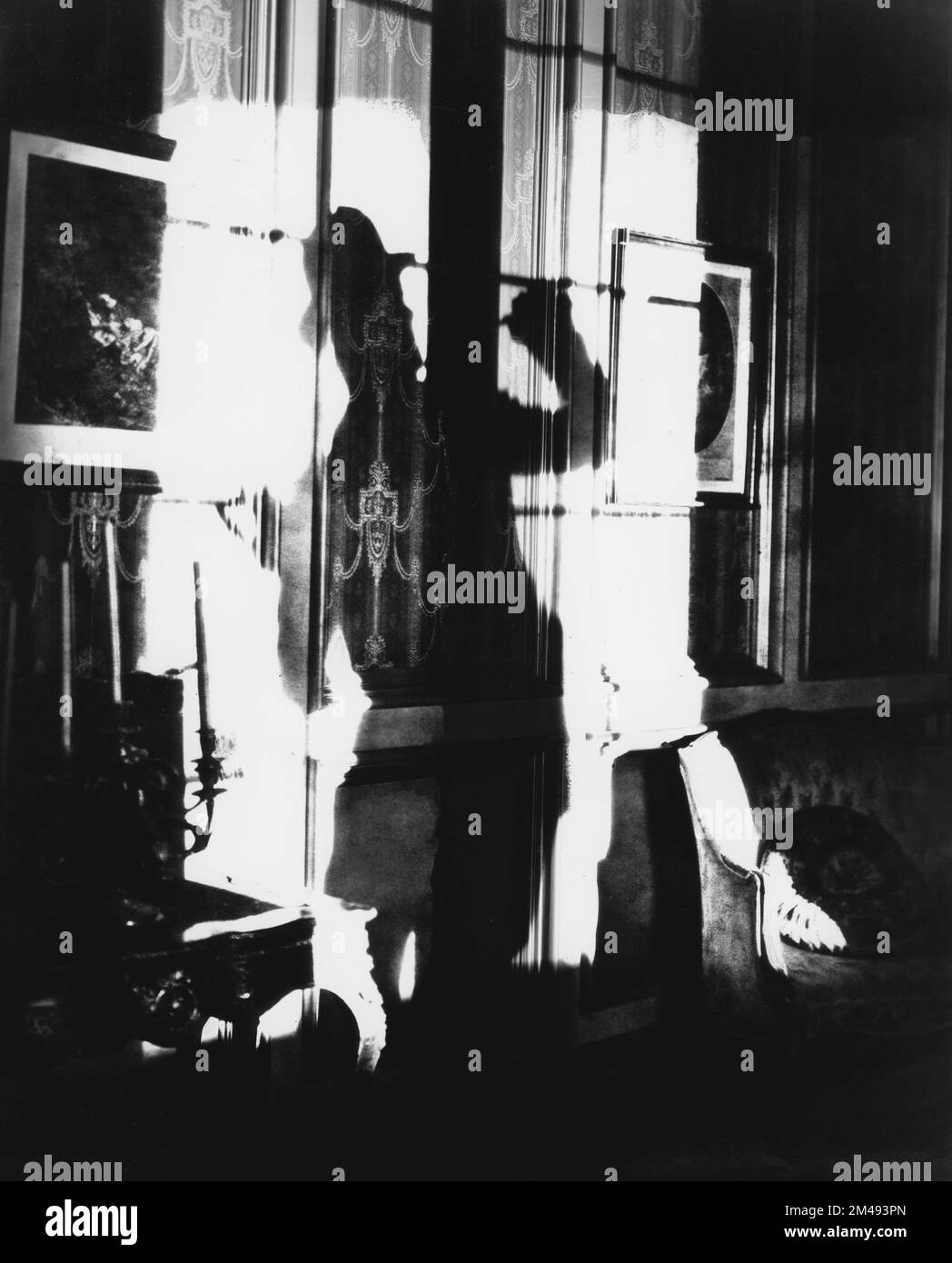 Male Shadow on Wall, on-set of the Silent Film, "The Devil's Circus", MGM, 1926 Stock Photo - Alamy