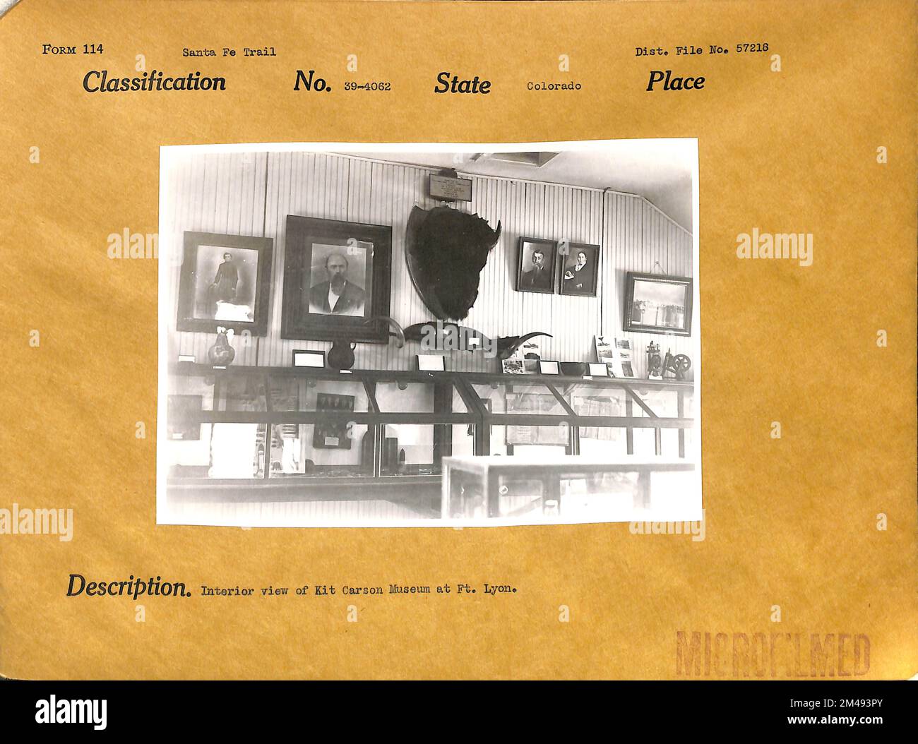 Interior View of Kit Carson Museum at Fort Lyon. State: Colorado Stock ...