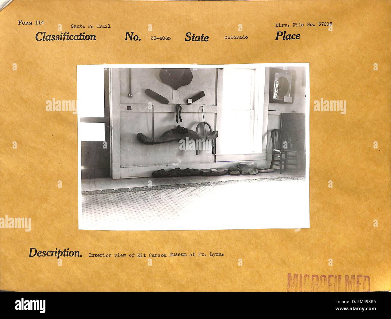 Interior View of Kit Carson Museum at Fort Lyon. State: Colorado Stock ...