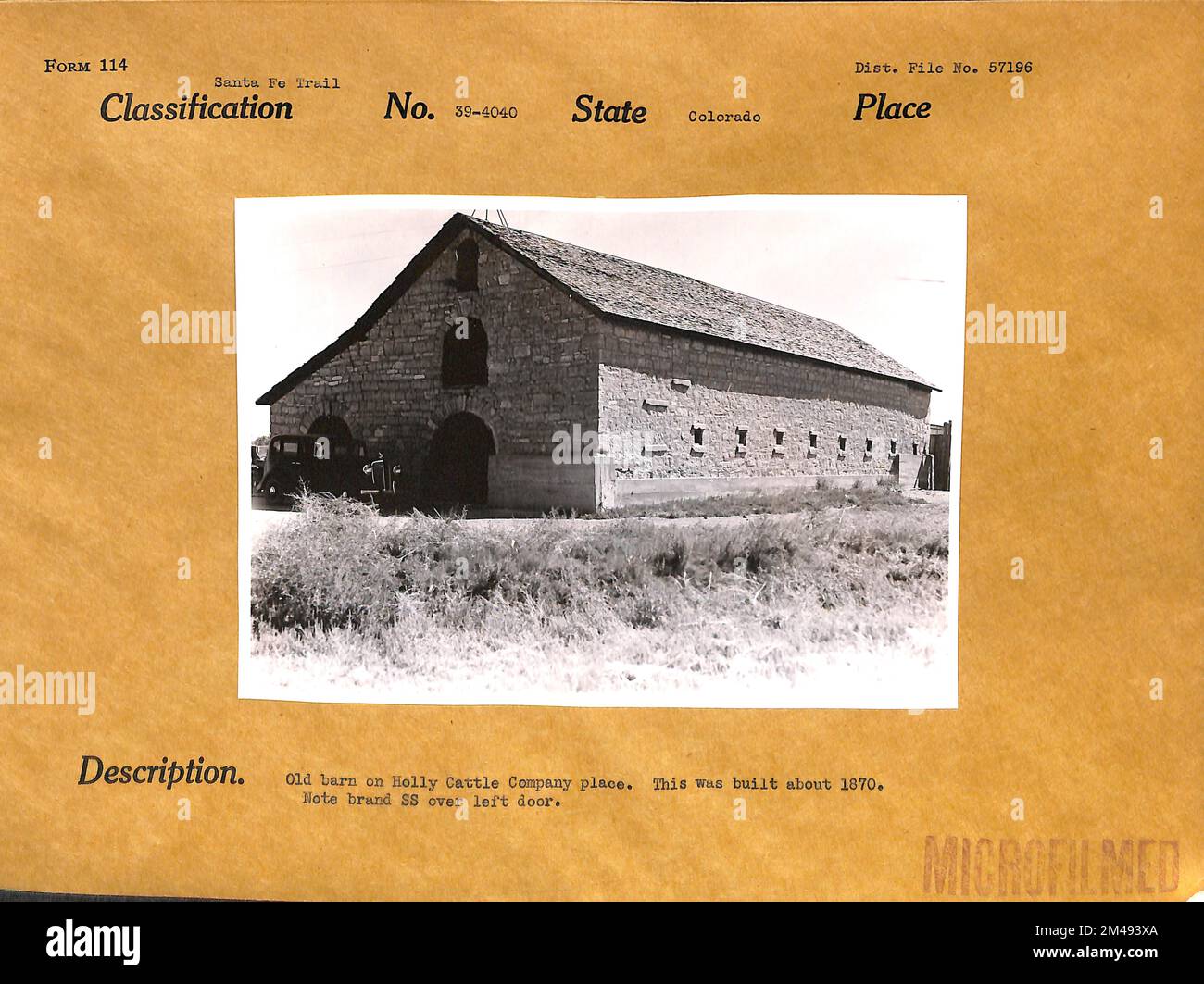 Old Barn on Holly Cattle Company Place. Original caption: Old Barn on ...
