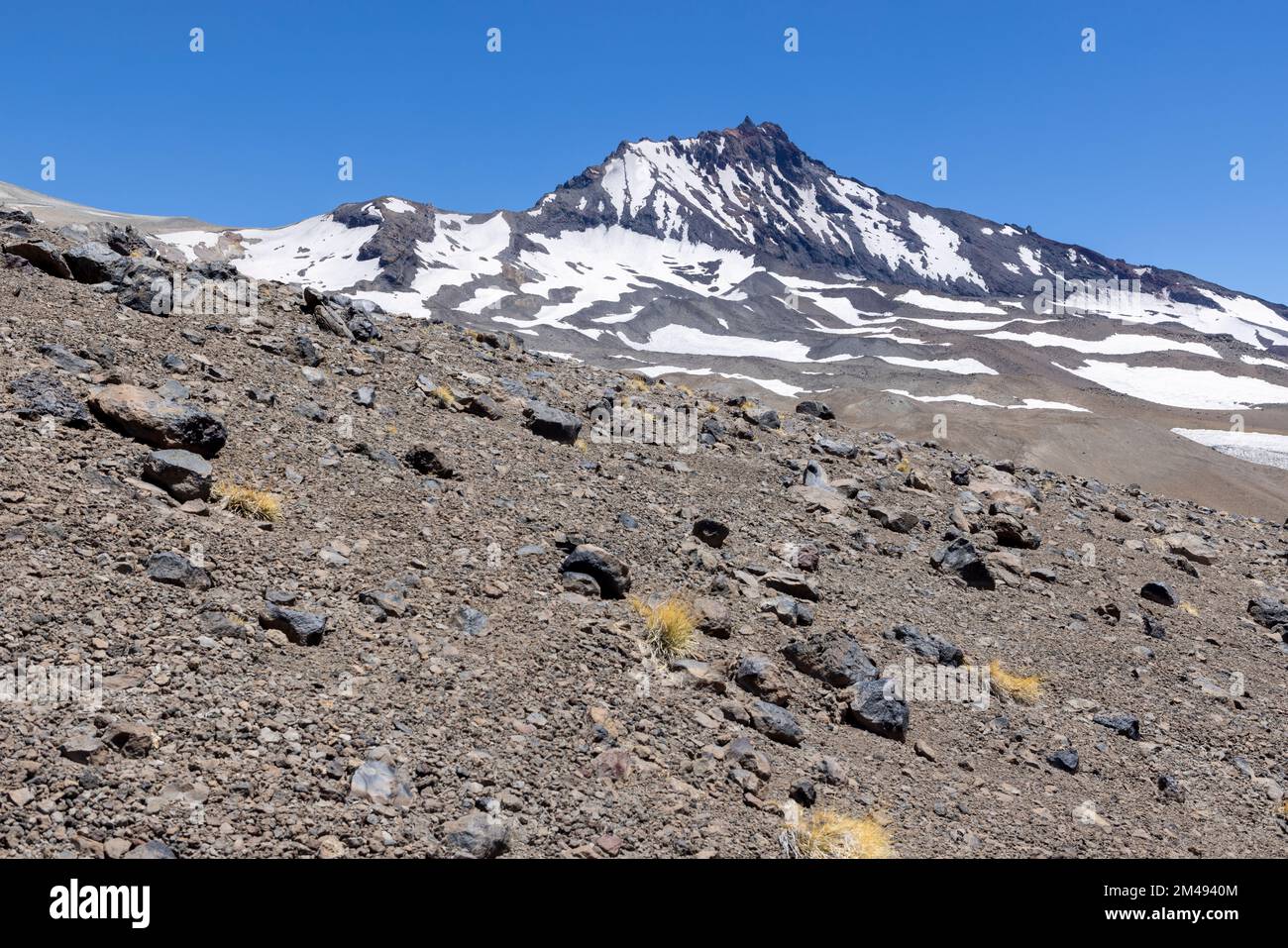 View of the breathtaking landscape at Paso Vergara in Argentina while ...
