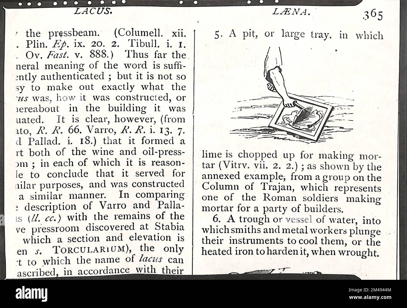 Lacus. Original caption: From " A Dictionary of Roman and Greek ...