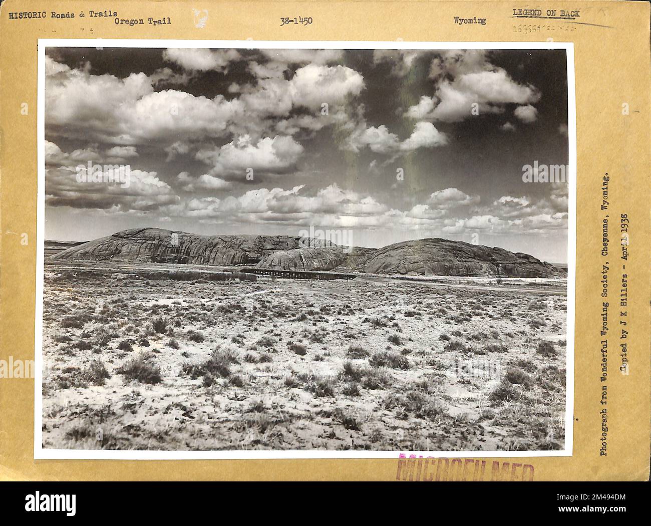 Independence Rock, Giant Boulder Rising Out of the Plains of the ...