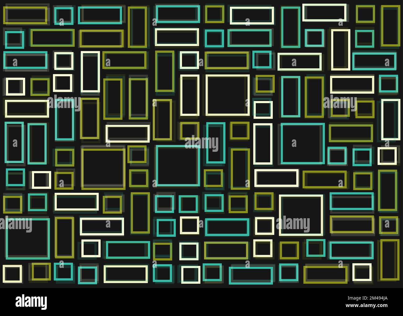 Abstract Offset Quads generative art background art illustration Stock ...