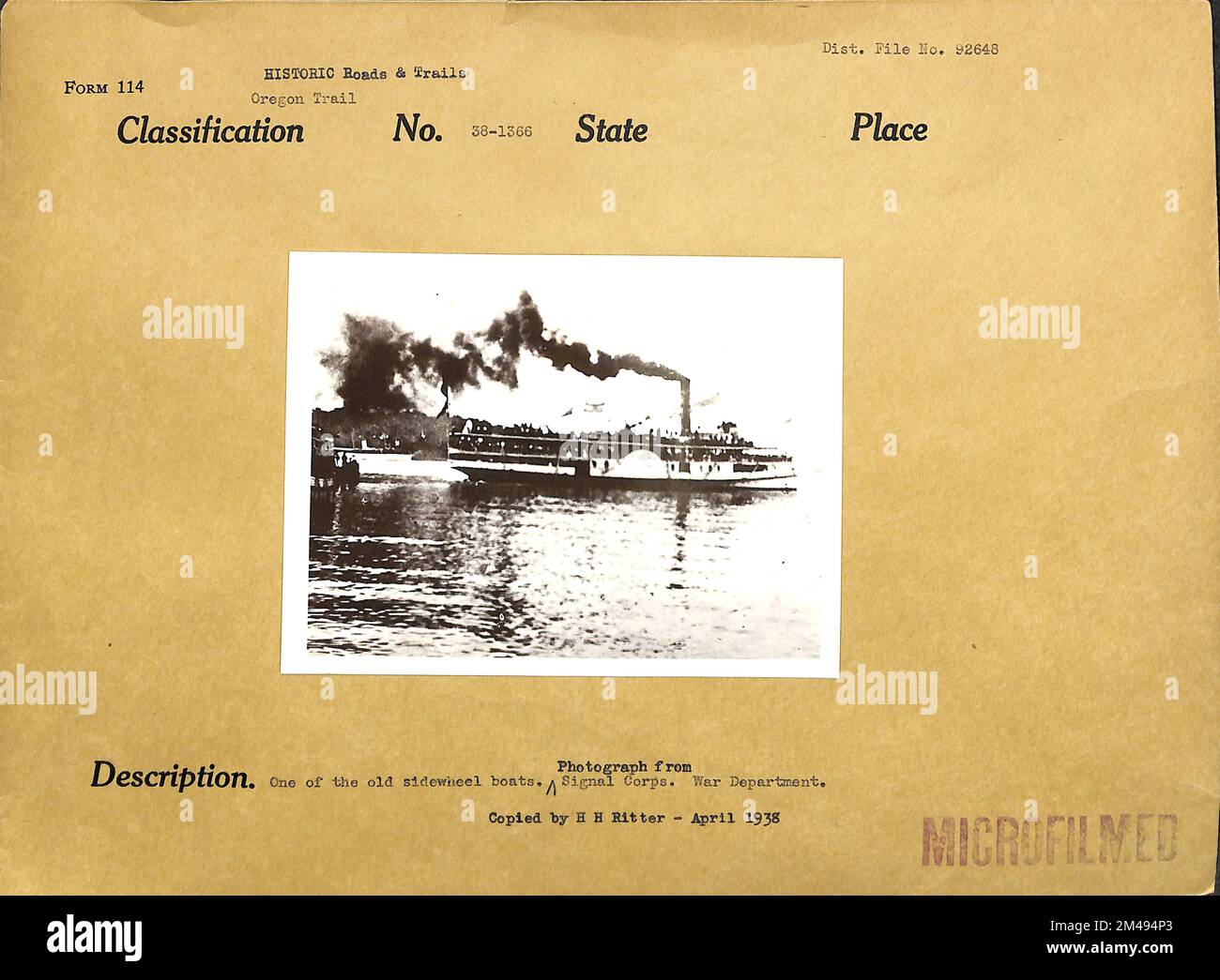 One of the Old Sidewheel Boats. Original caption: One of the old ...