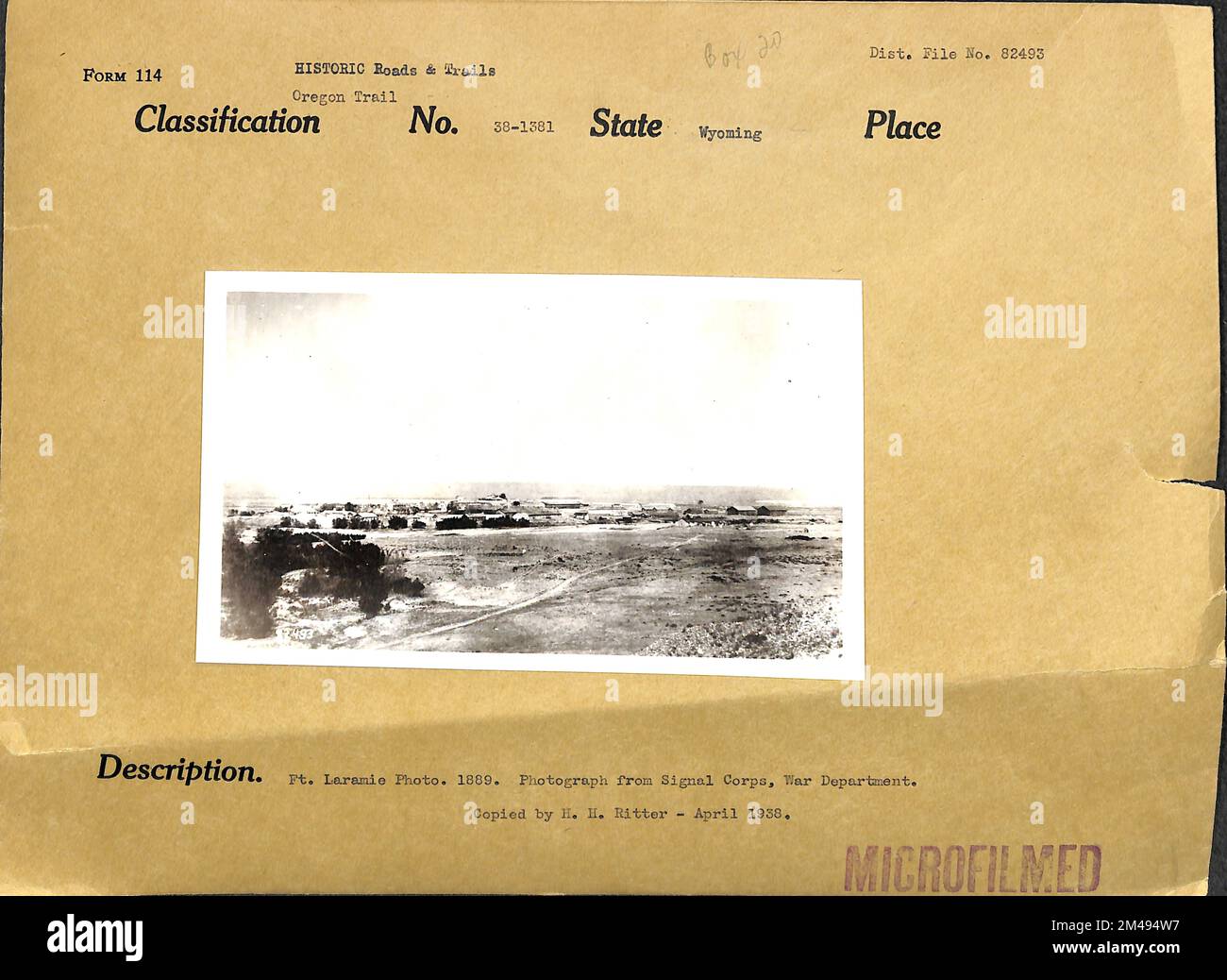 Fort Laramie 1889. Original caption: Ft. Laramie Photo. 1889 ...