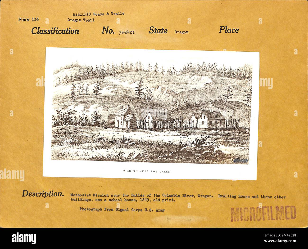 Methodist Mission Near the Dalles of the Columbia River, Oregon ...