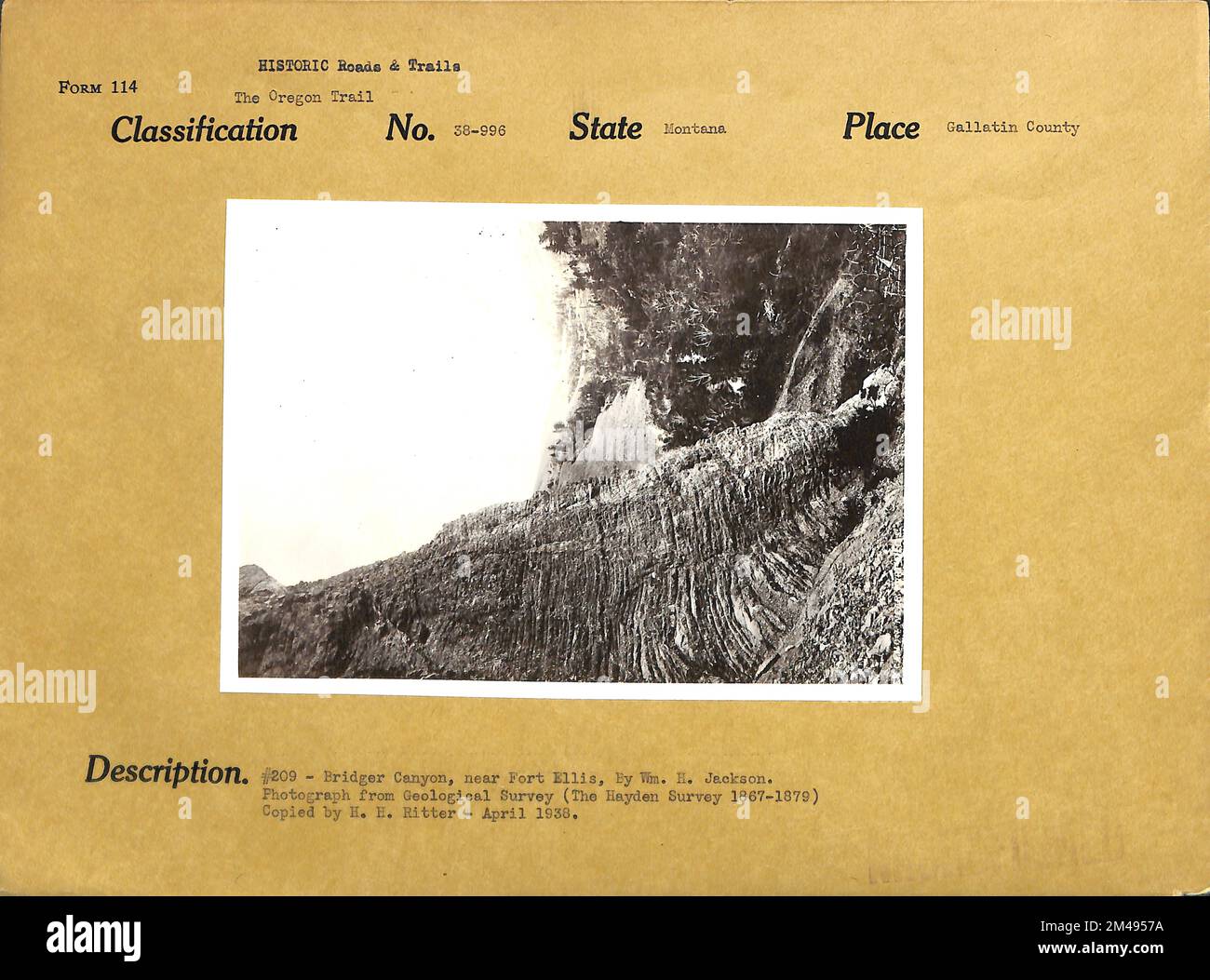 Bridger Canyon, Near Fort Ellis. Original caption: #209 - Bridger ...