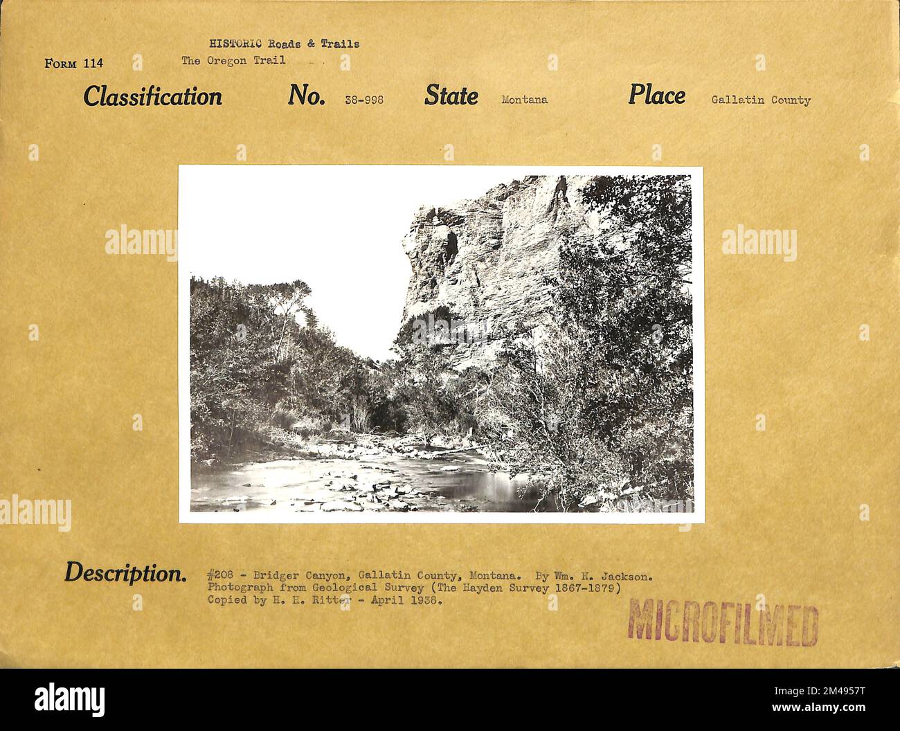 Bridger Canyon, Gallatin County, Montana. Original caption: #208 ...