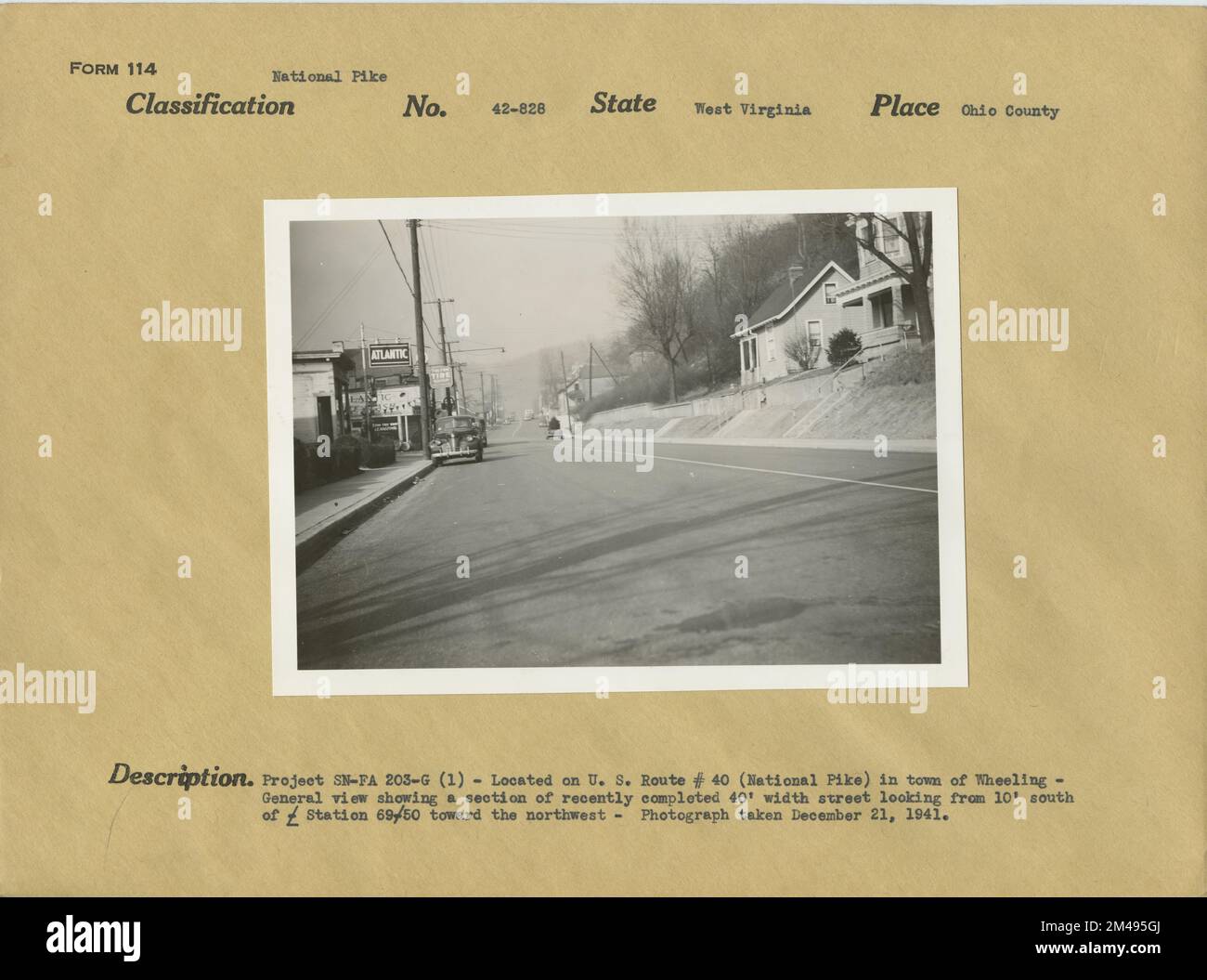 Route # 40 (National Pike) in Town of Wheeling. Original caption ...