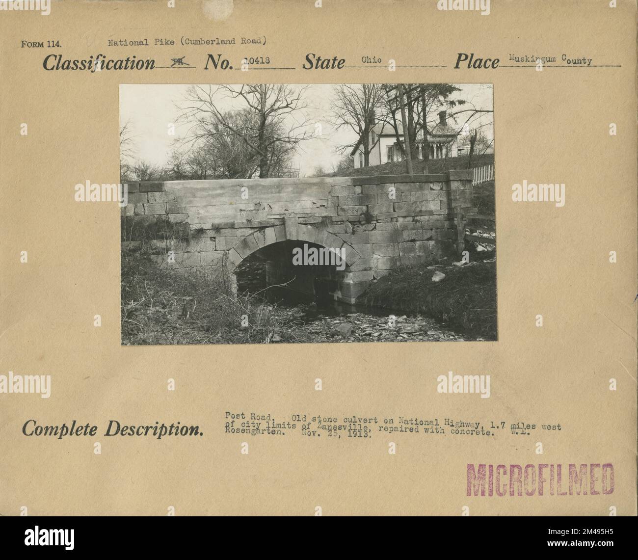 Post Road, Old Stone Culvert on National Highway, 1.7 Miles West of ...