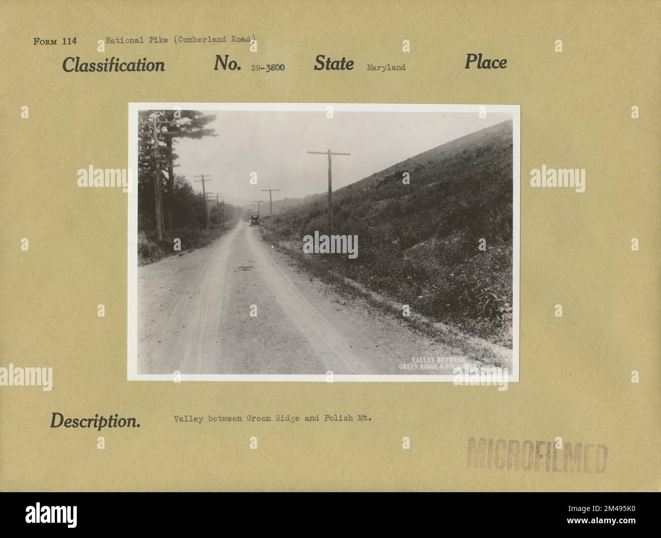 Valley Between Green Ridge and Polish Mountain. State: Maryland Stock ...