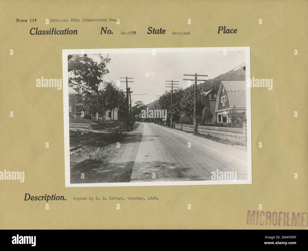 National Pike (Cumberland Road), Maryland. Original caption: Copied ...