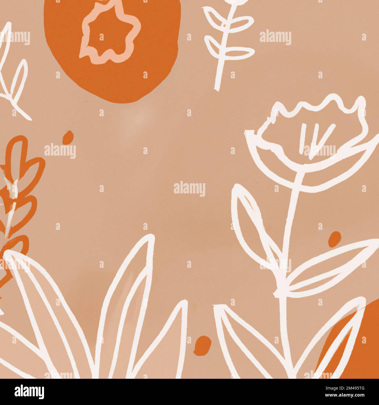 Trendy graphic illustration with an elegant muted color palette ...