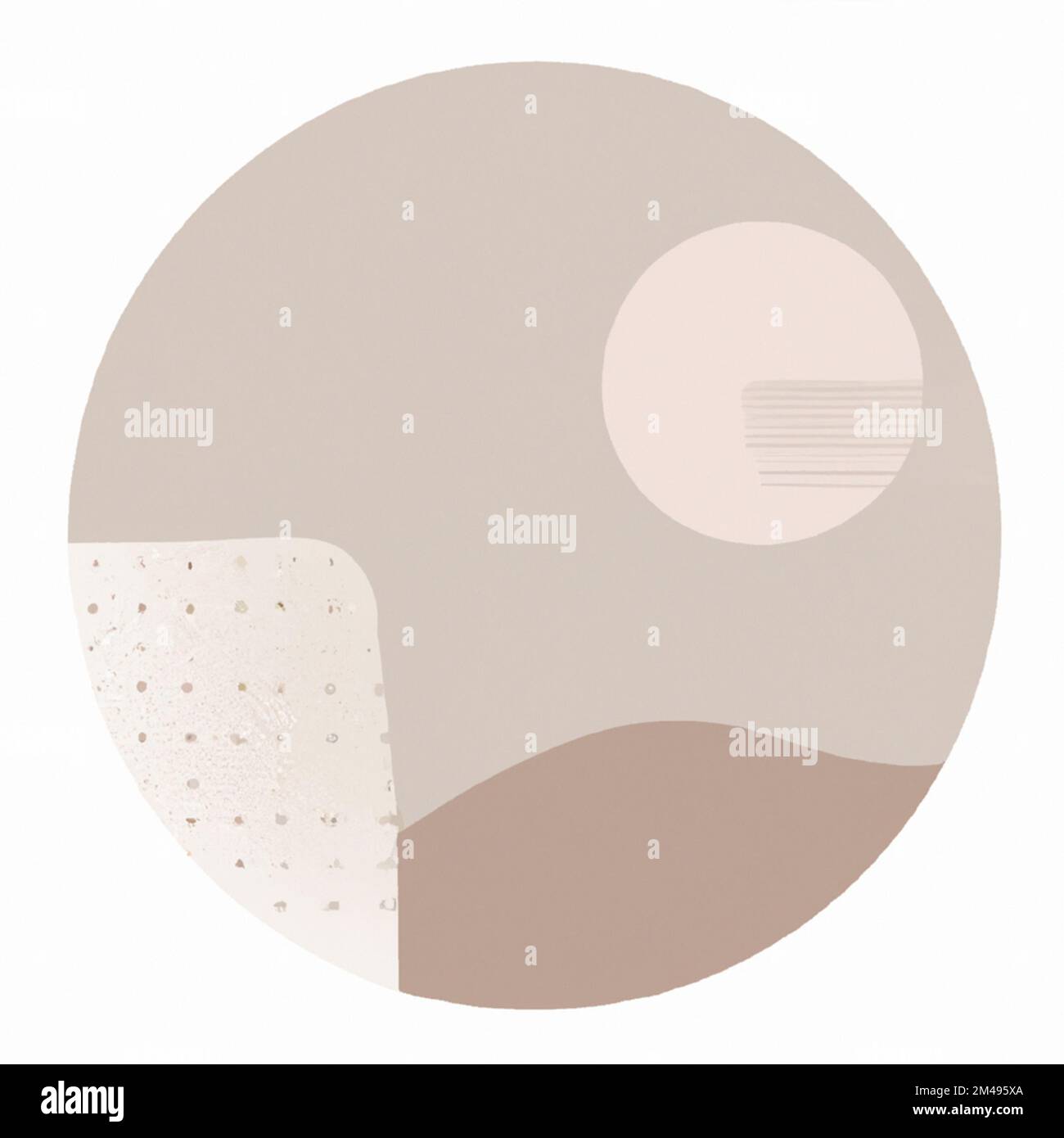 Trendy graphic illustration with an elegant muted color palette ...