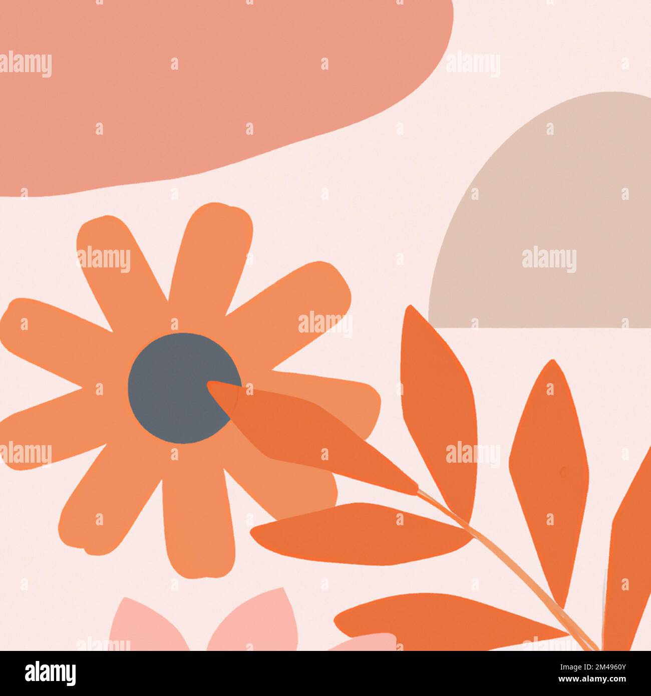 Trendy graphic illustration with an elegant muted color palette ...