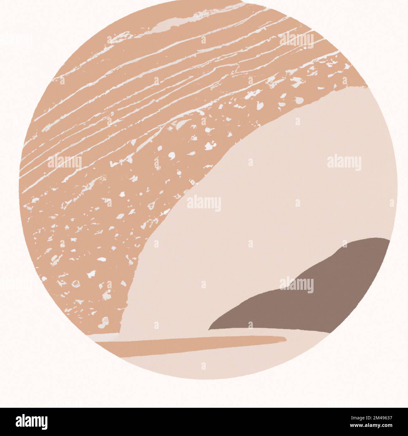 Trendy graphic illustration with an elegant muted color palette ...