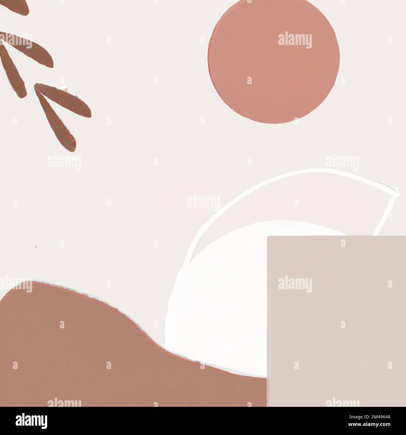Trendy graphic illustration with an elegant muted color palette ...