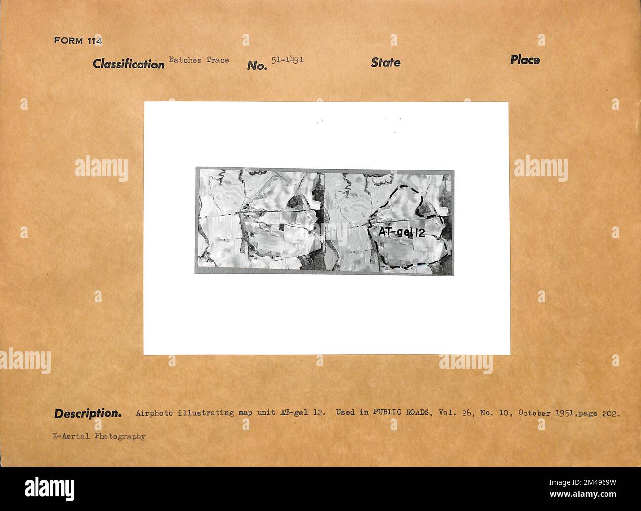 Airphoto Illustrating Map Unit At-gel 12. Original caption: Airphoto ...