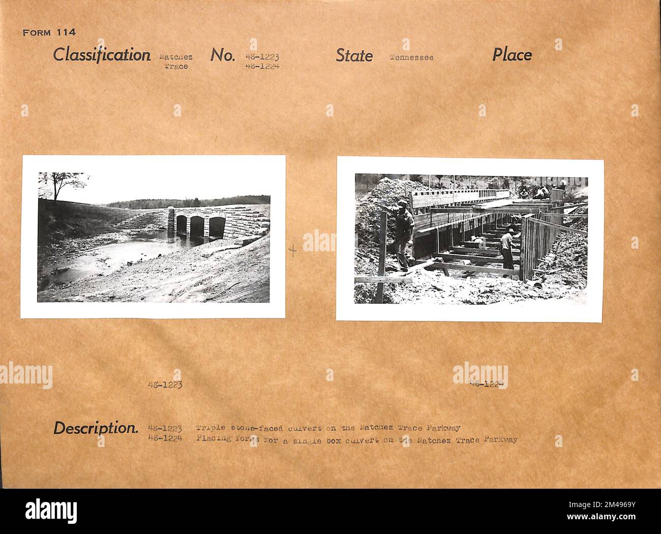 Triple Stone-faced Culvert on the Natchez Trace Parkway. State ...