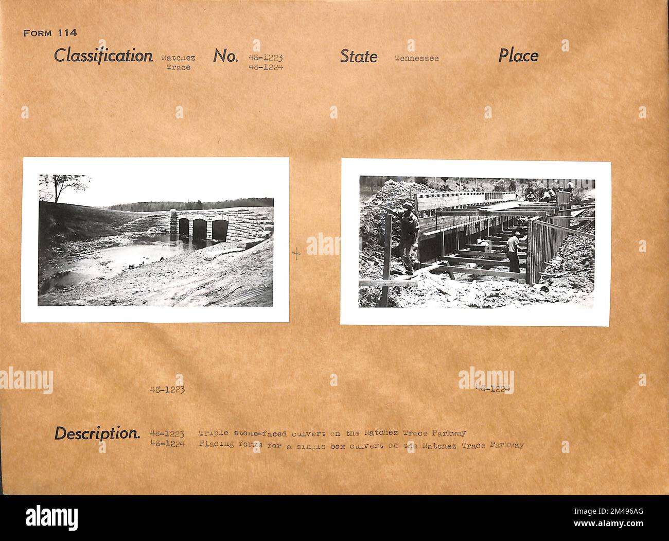 Placing Forms For a Single Box Culvert on the Natchez Trace Parkway ...