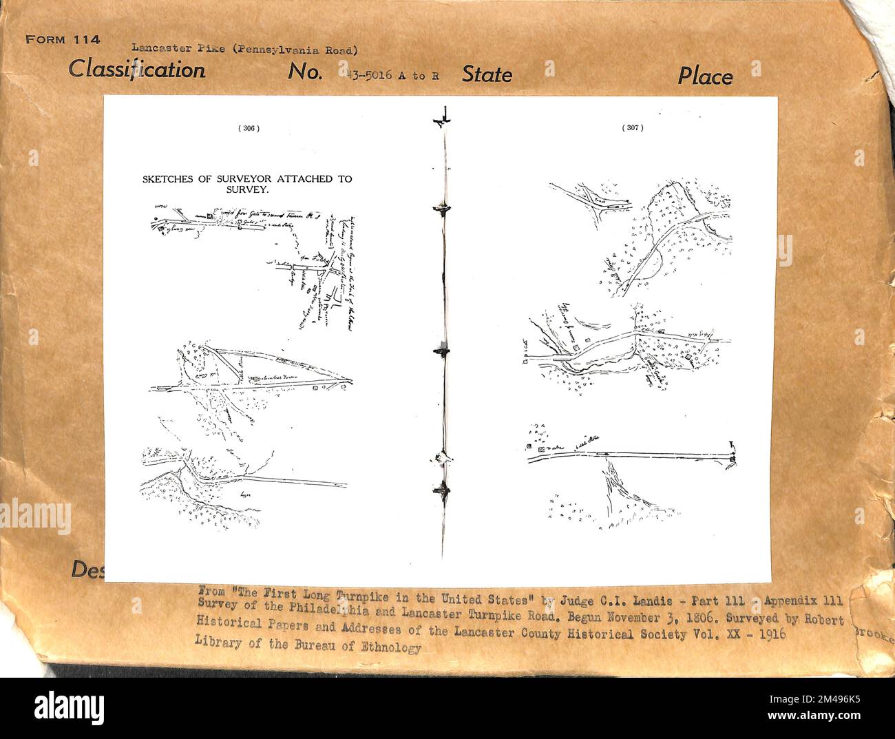 Sketches of Surveyor Attached to Survey. Original caption: From "The ...
