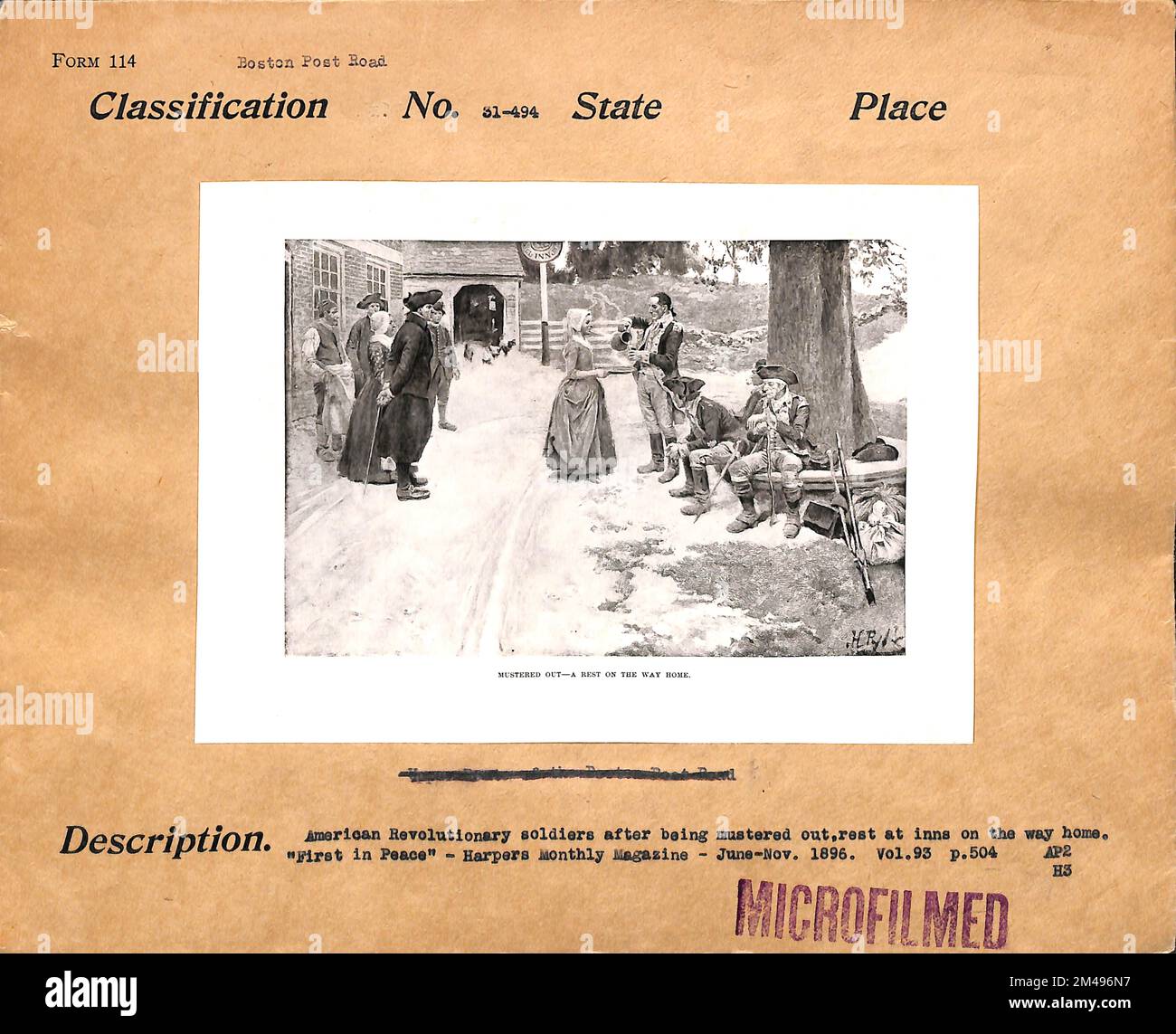 American Revolutionary Soldiers, After Being Mustered Out, Rest at Inns ...