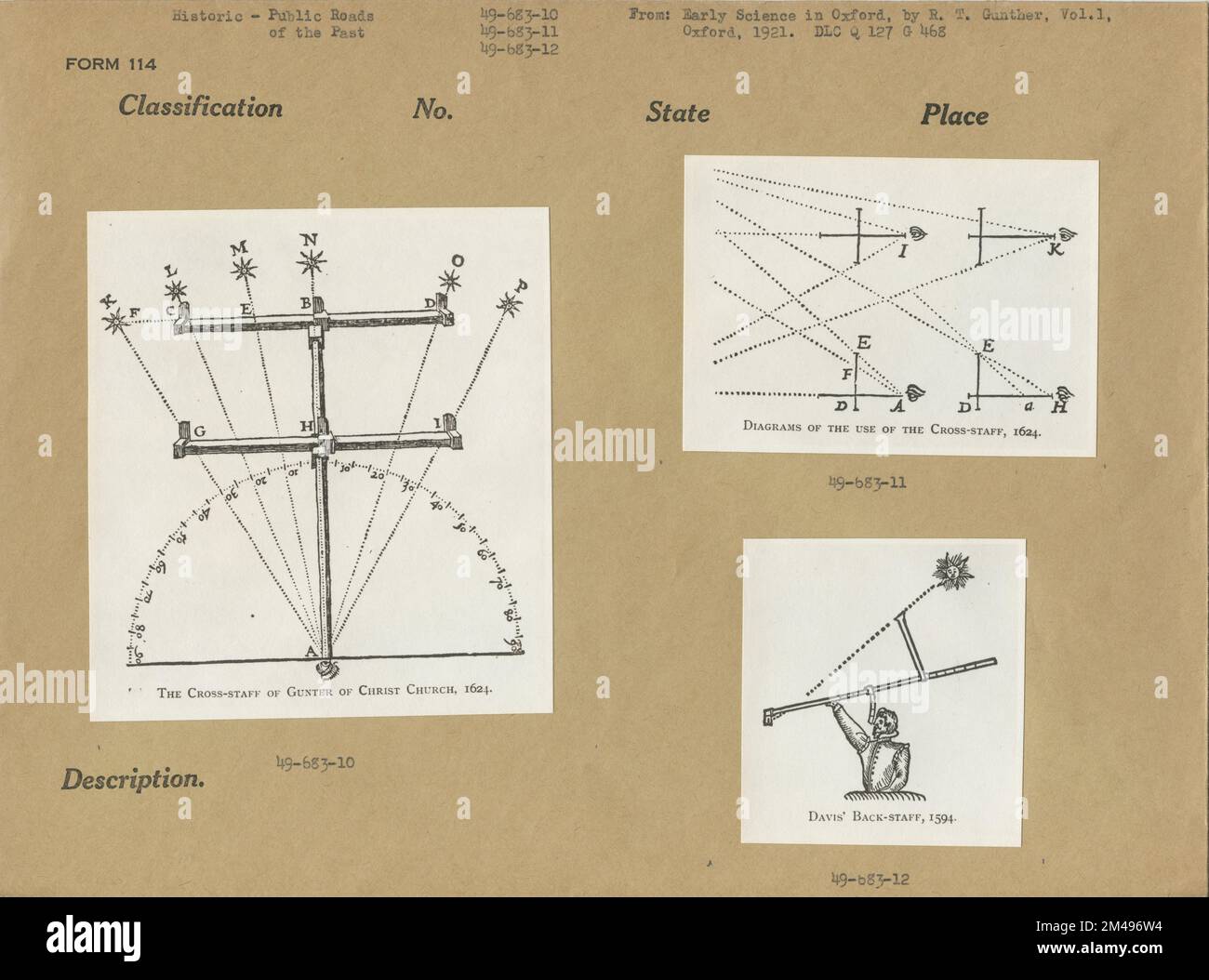 The Cross-Staff of Gunter of Christ Church, (1624), Diagrams of the Use ...