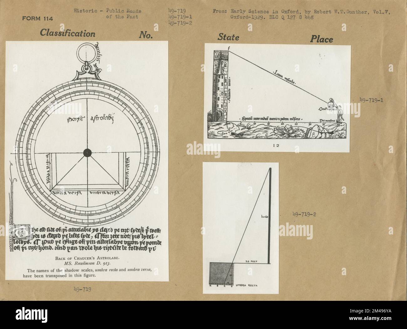 Back of Chaucer's Astrolabe. Original caption: From: Early Science in ...