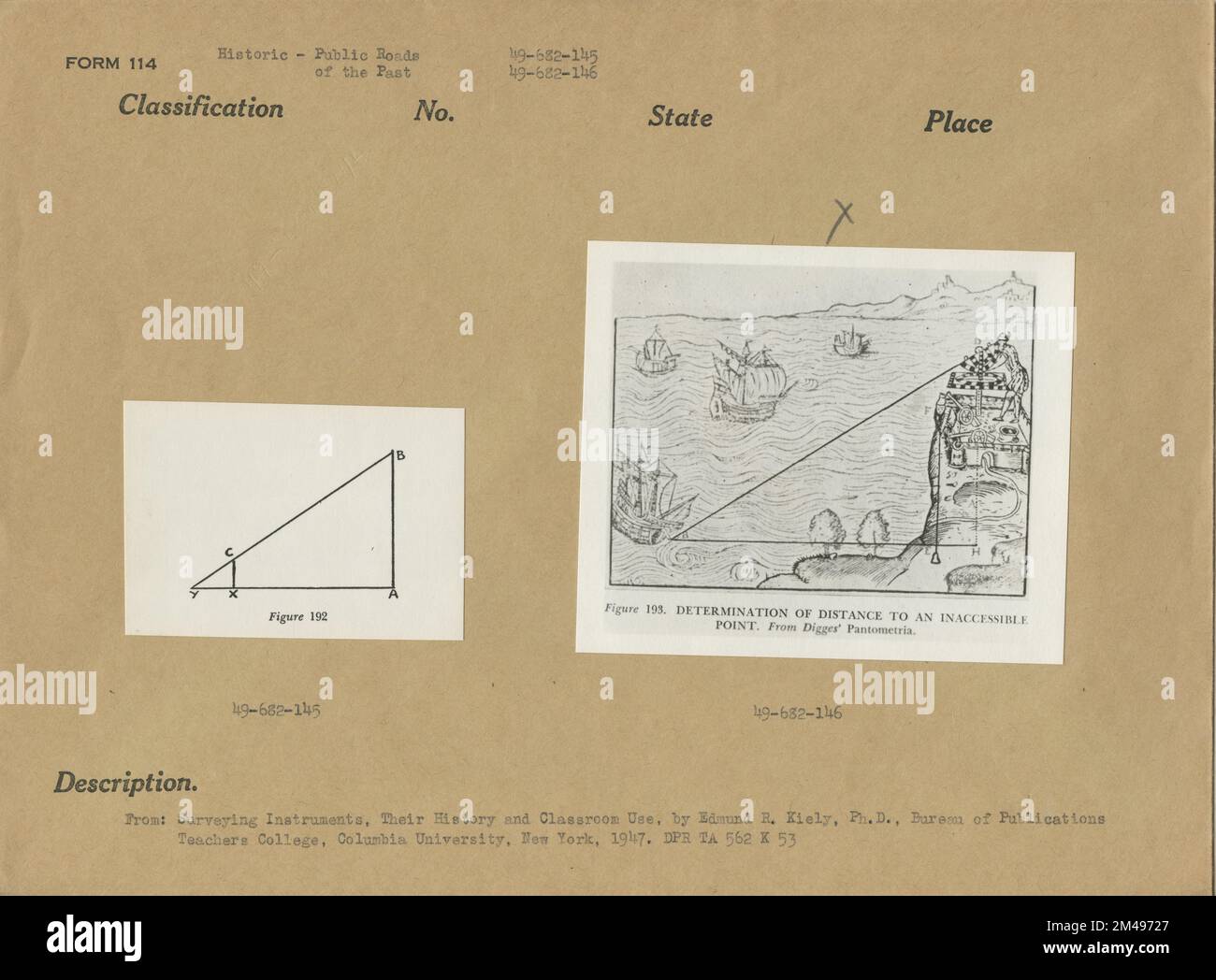 Determination of Distance To An Inaccessible Point. Original caption ...