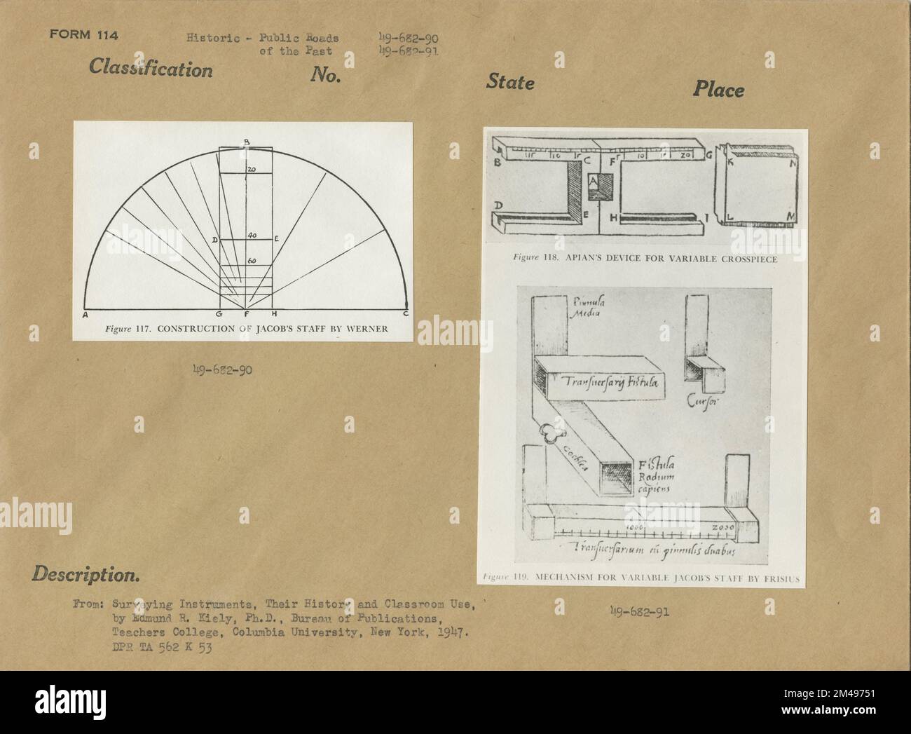 Construction of Jacob's Staff by Werner, Apian's Device for Variable ...