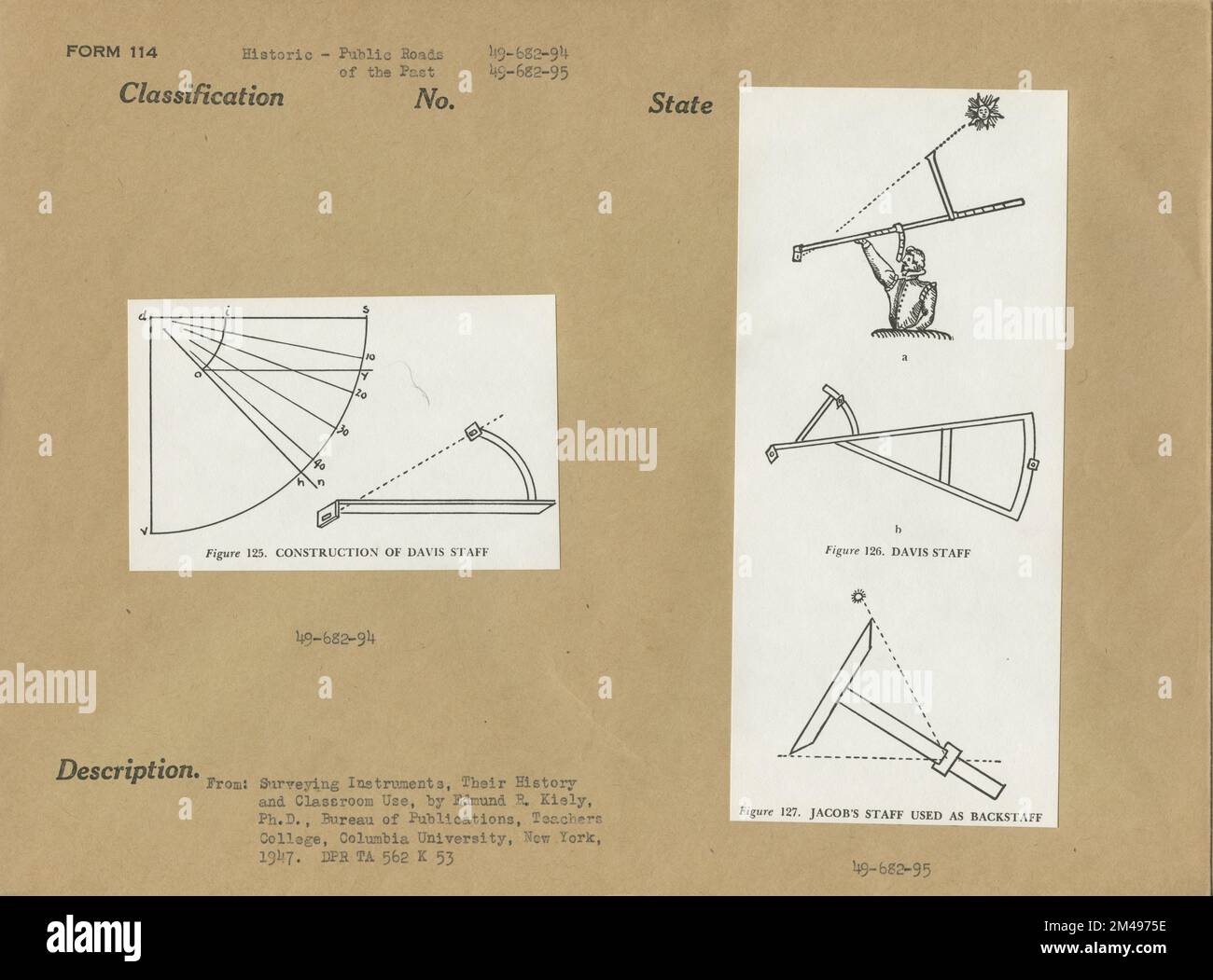 Construction of Davis Staff, Jacob's Staff Used As Backstaff. Original ...