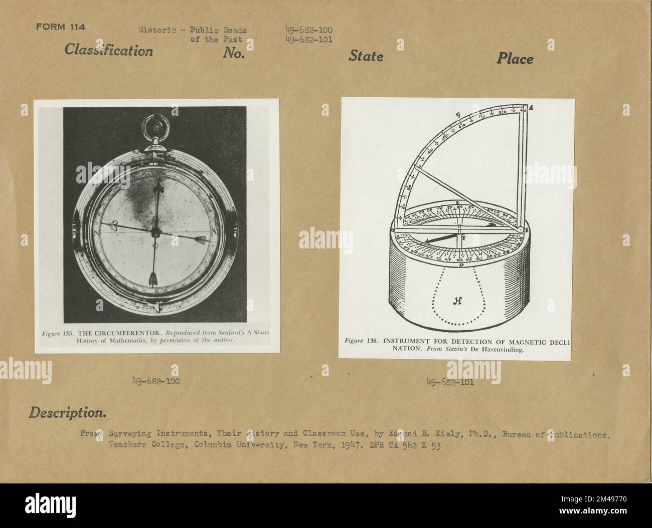 The Circumferentor Instrument For Detection Of Magnetic Declination Original Caption From